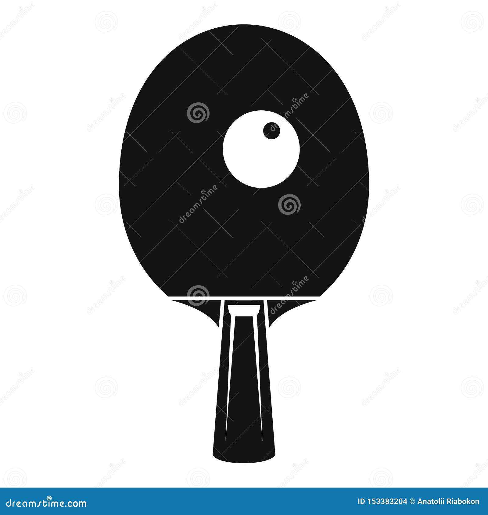 Ping Pong Racket Icon, Simple Style Stock Vector - Illustration of ...