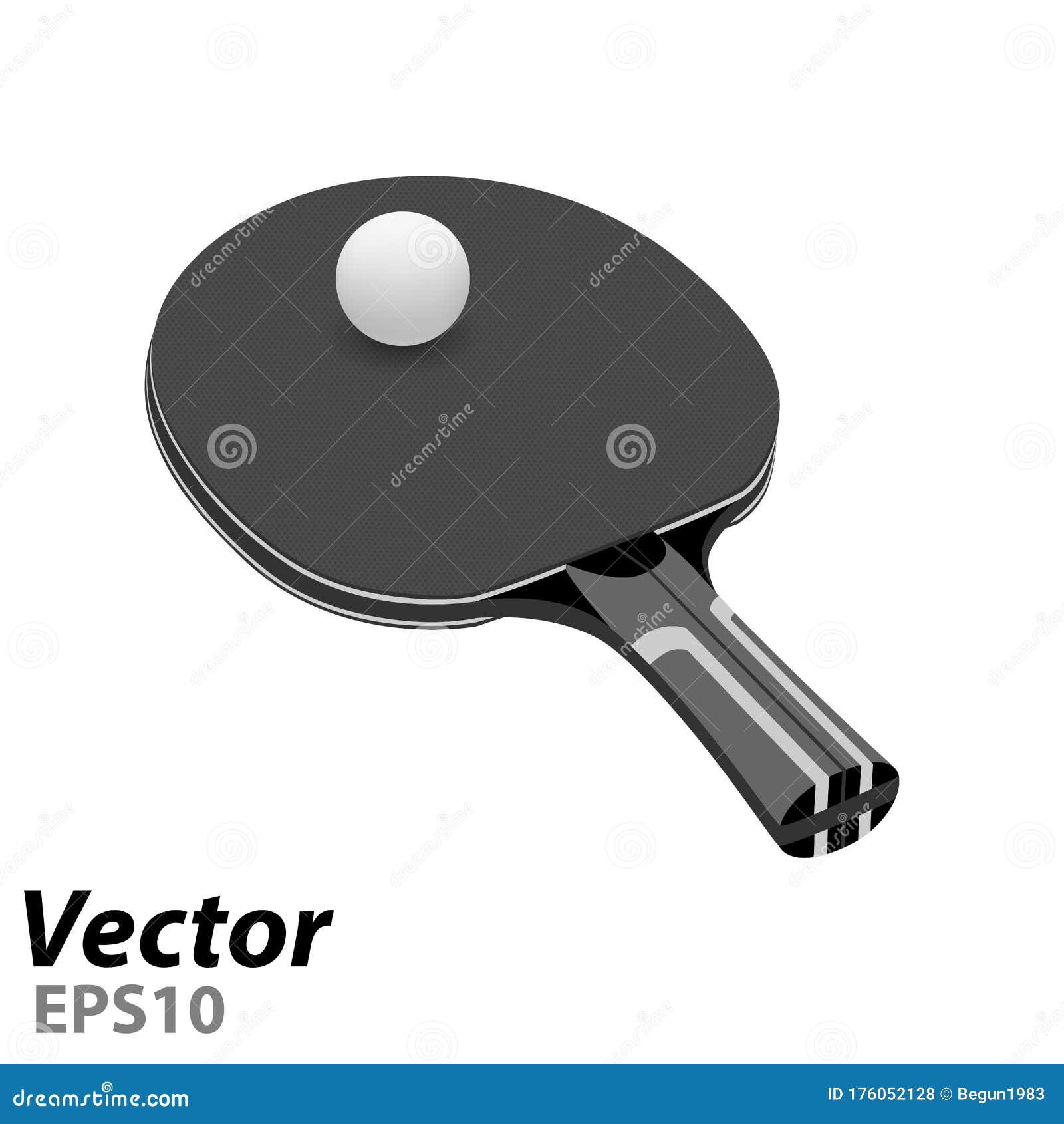 Ping Pong Racket in Vector. Stock Vector - Illustration of background ...