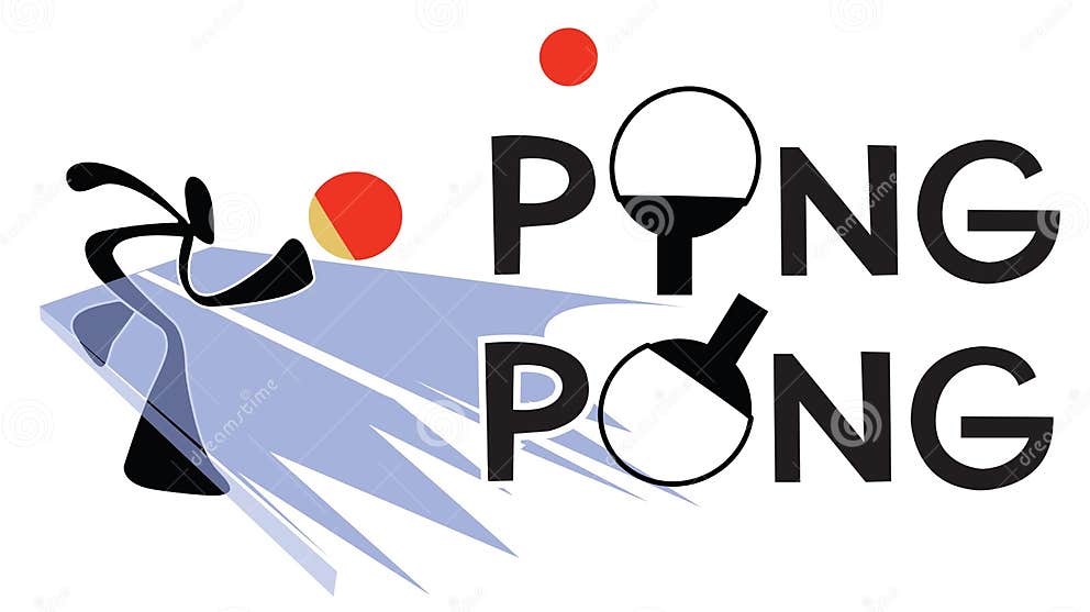 Ping Pong Sign ilustración del vector. Ilustración de insignia - 74753882