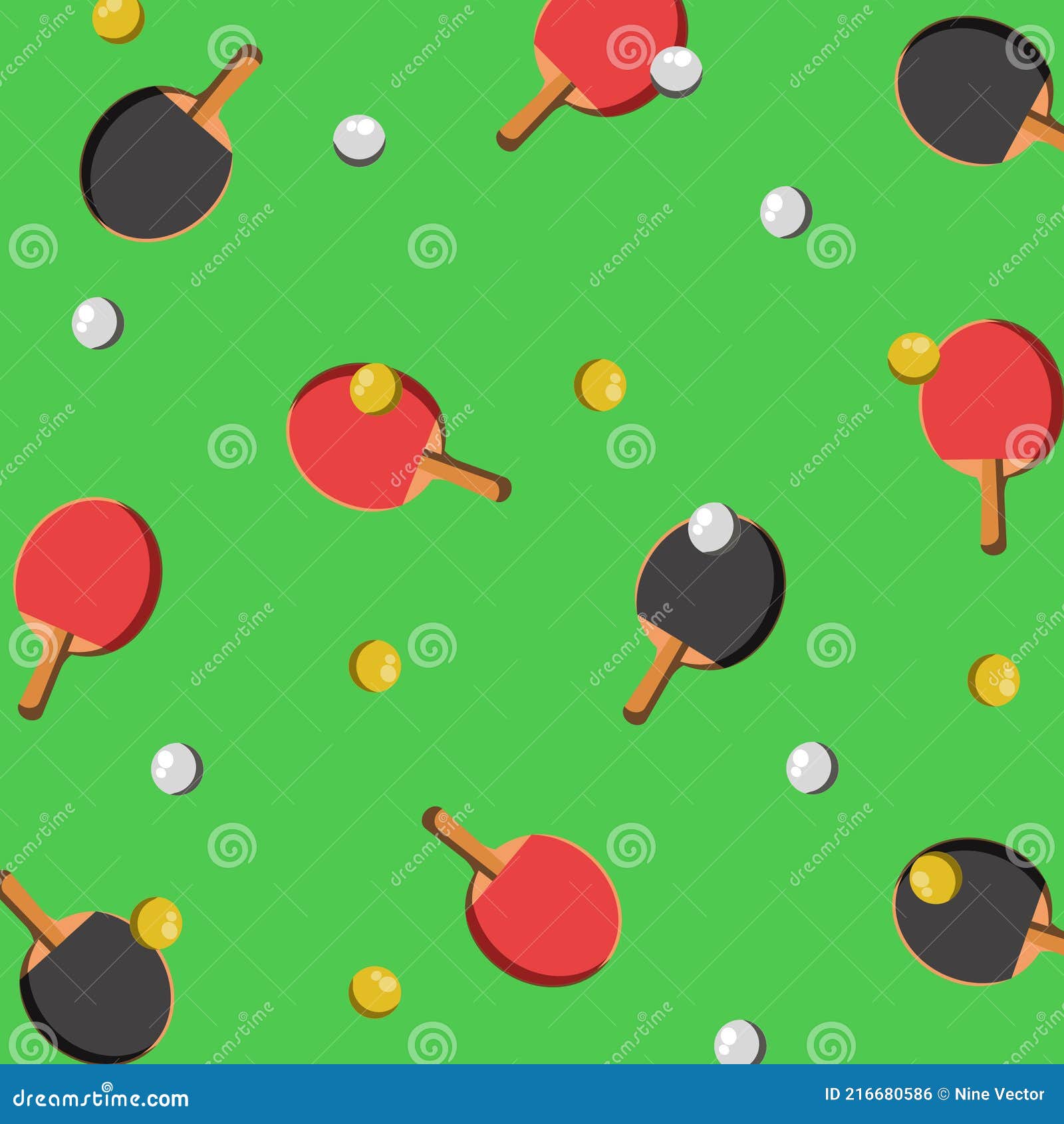 Ping Pong Sport Pattern Background Vector Illustration Stock Vector ...