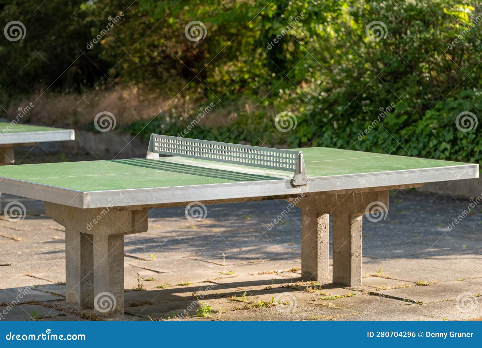 Ping Pong Table in a City Park Stock Photo - Image of training, park ...