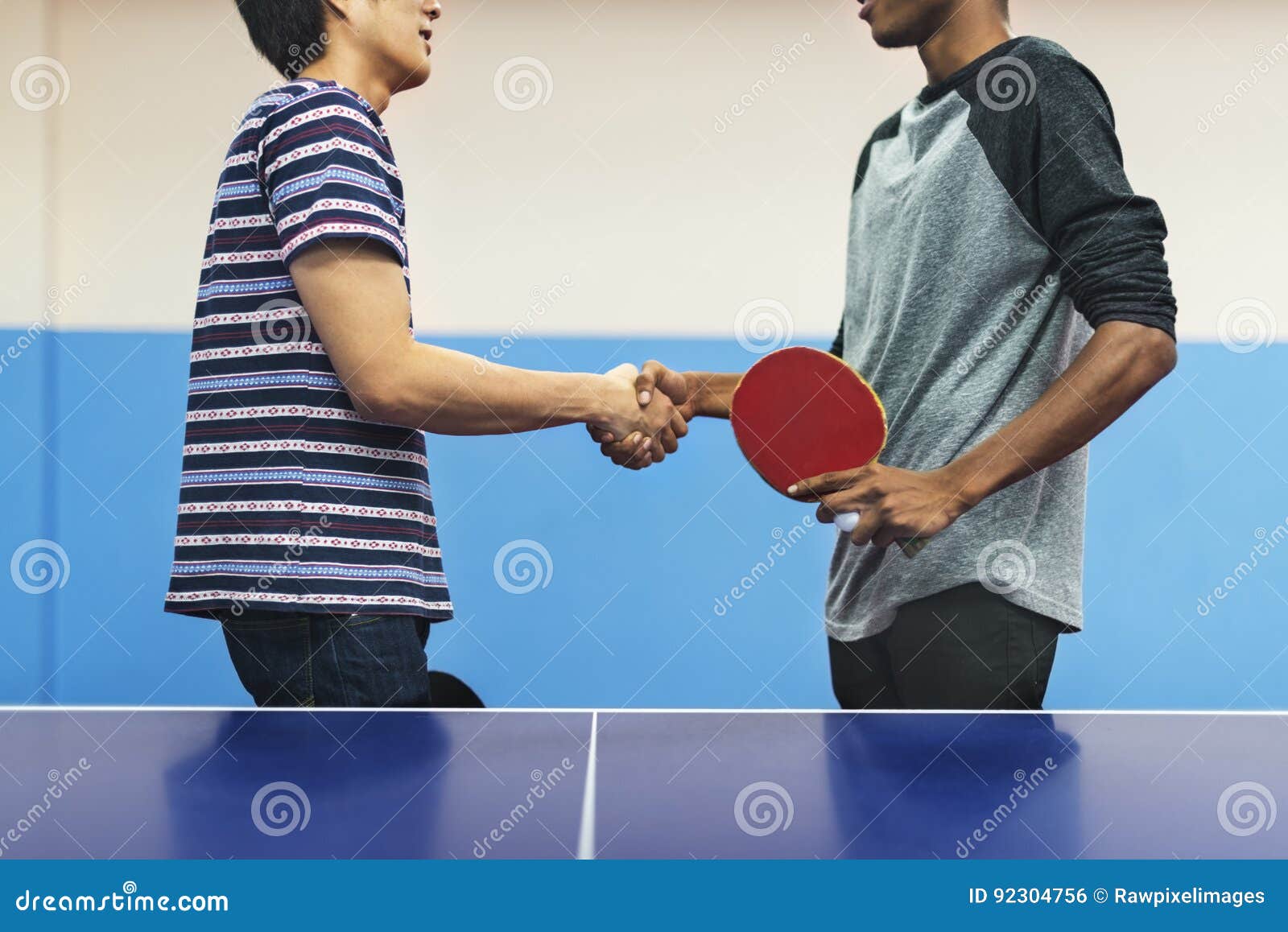 Ping Pong Table Tennis Game Practicing Sport Concept Stock Photo ...