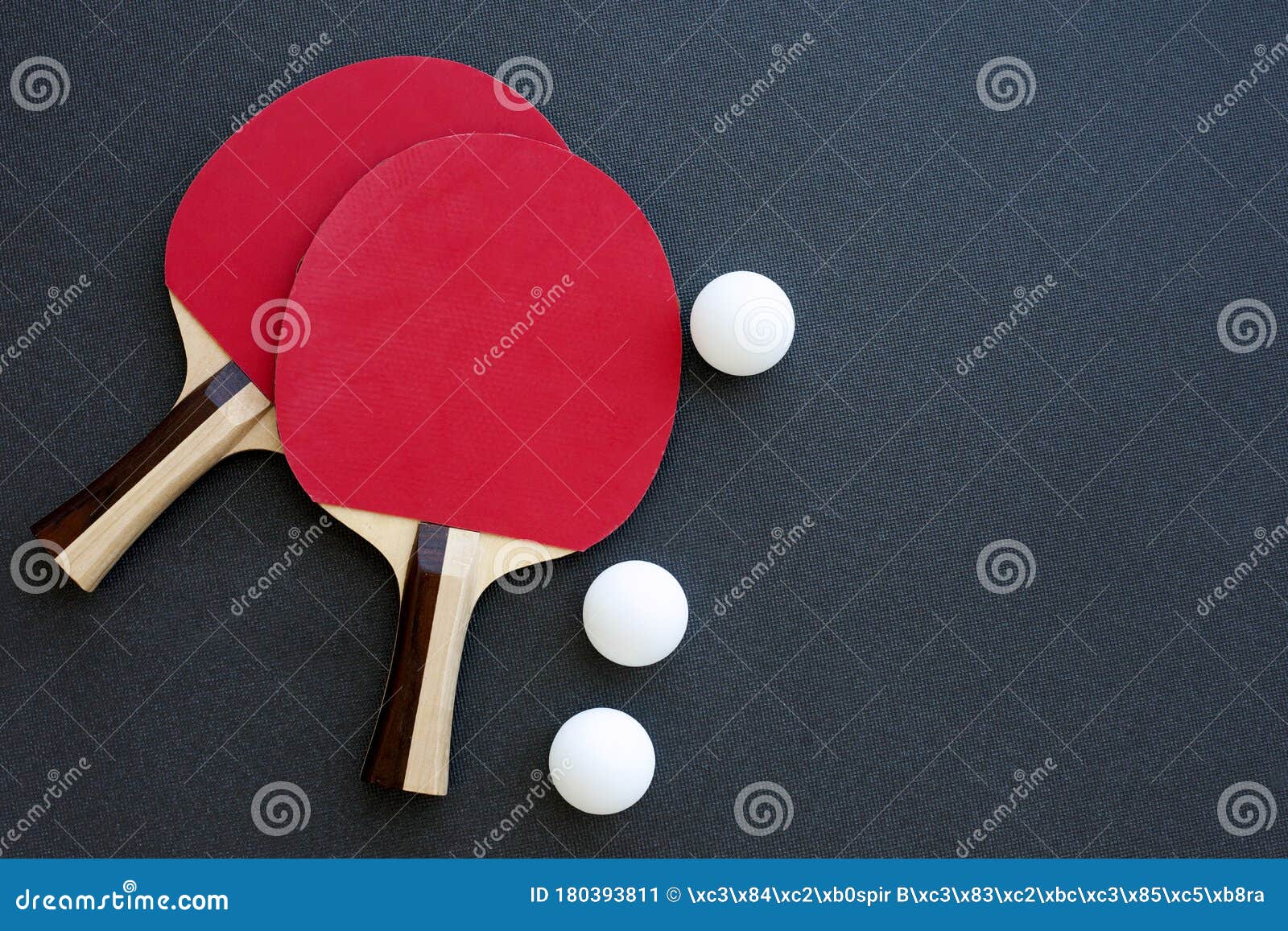 Ping Pong Table Tennis Racket,ball. Stock Image - Image of rubber ...