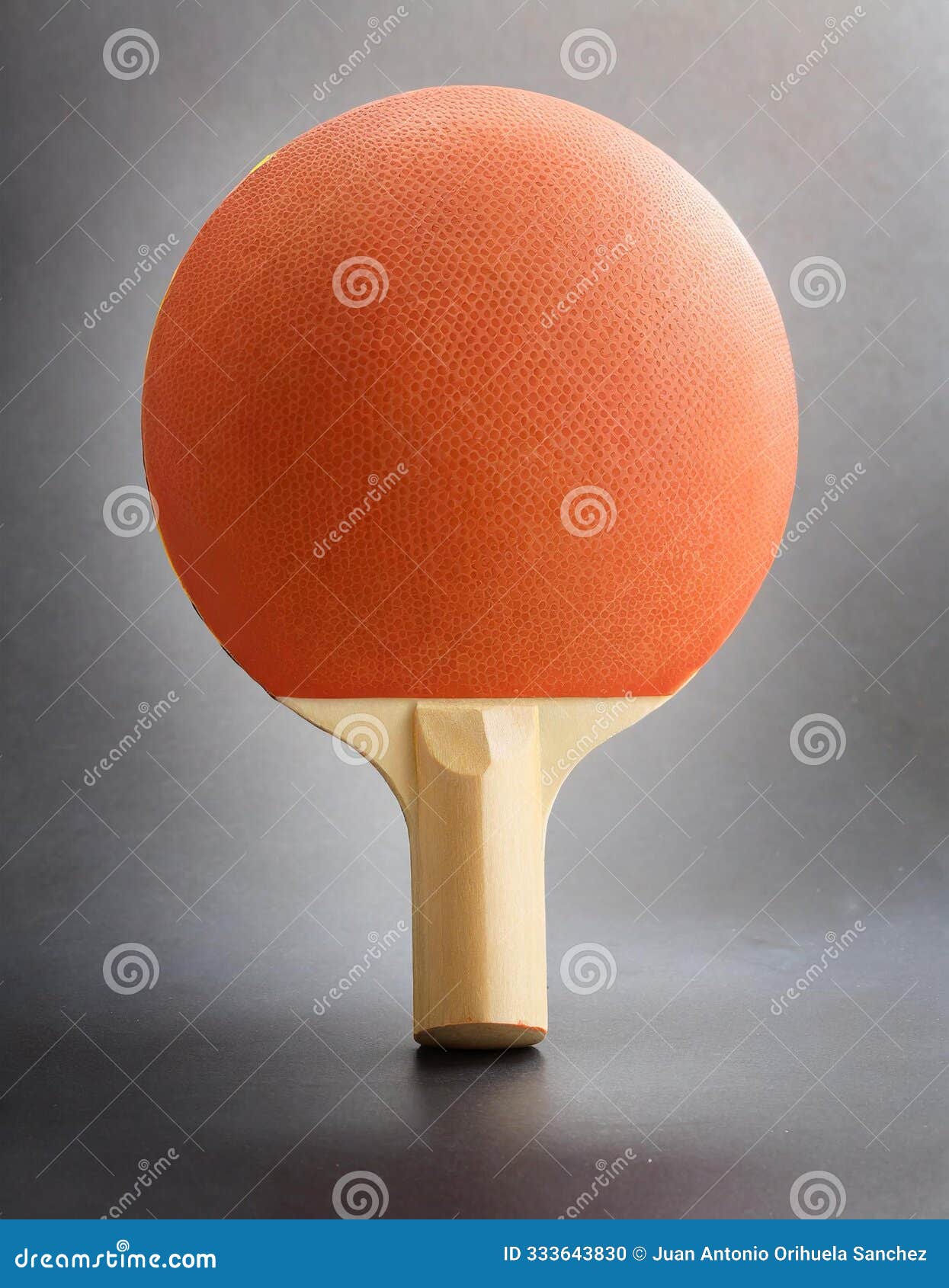 Ping-pong or Table Tennis Racket Isolated on Gray Background Stock ...