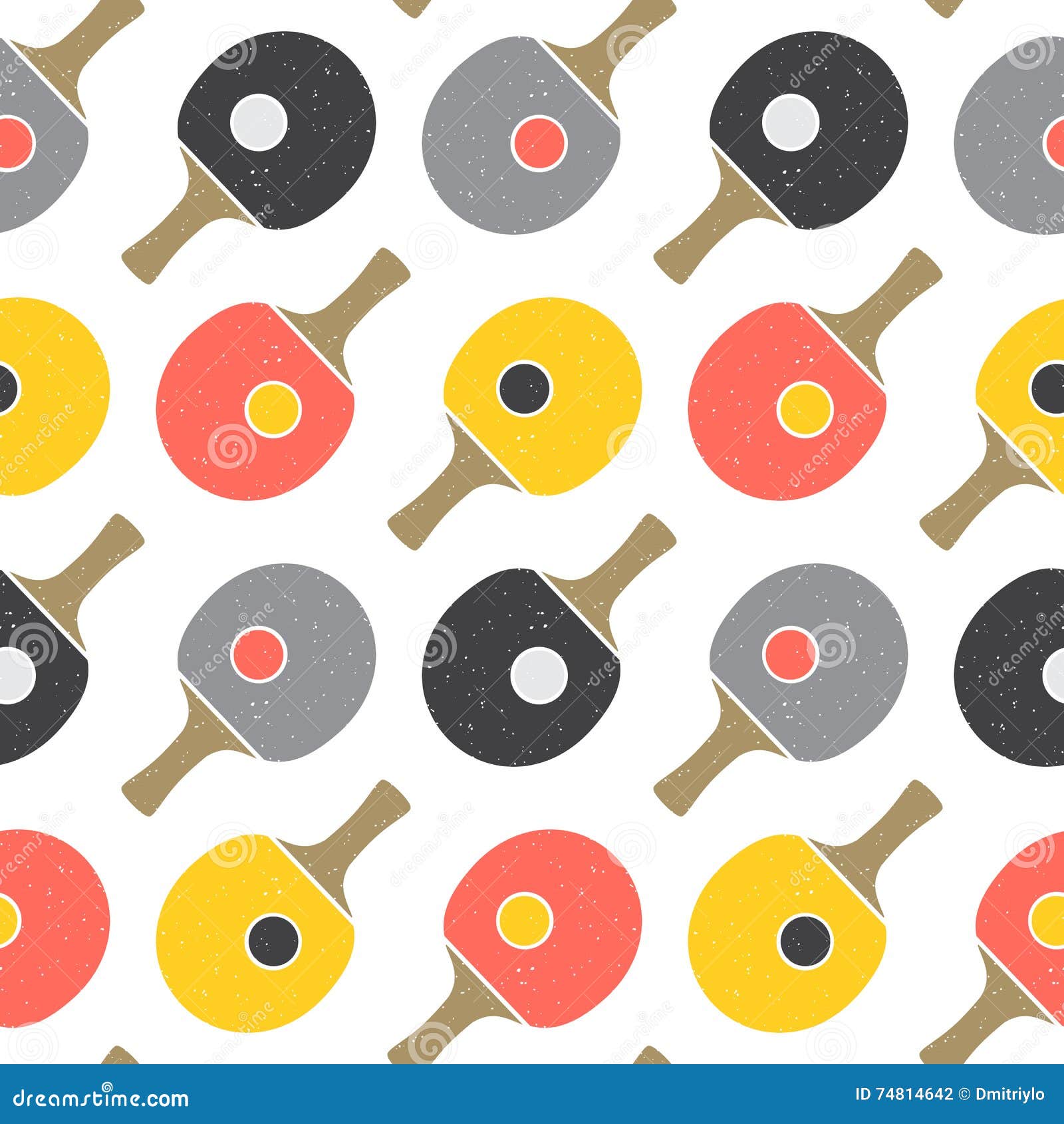 Ping-pong Table Tennis Racket Seamless Vector Pattern Stock Vector ...