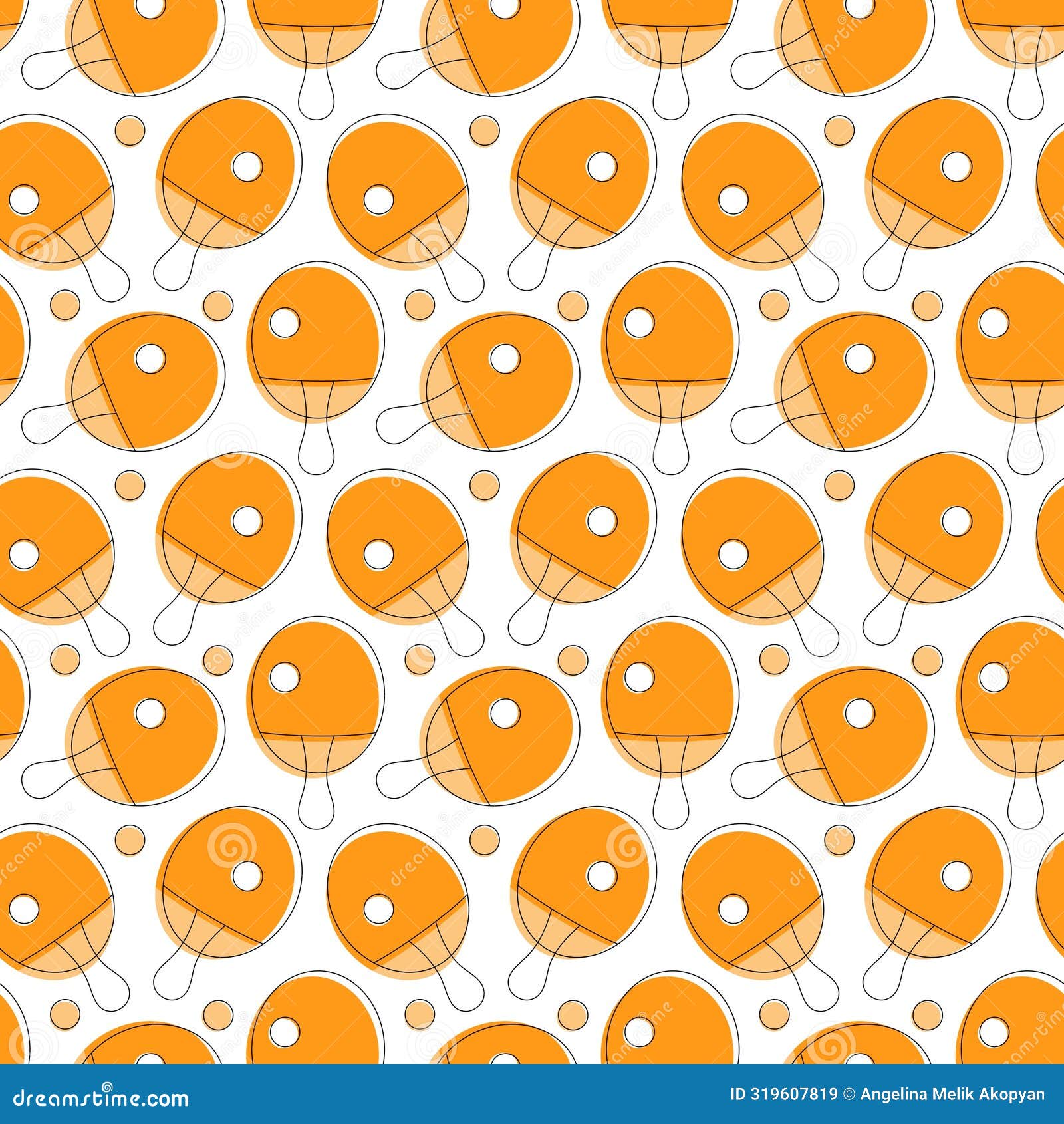 Ping-pong Table Tennis Racket Seamless Vector Pattern Stock Vector ...