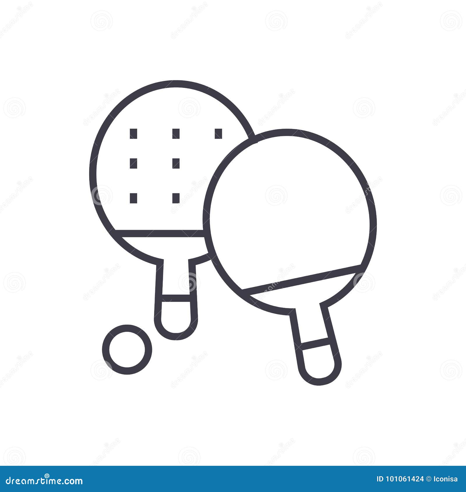 Ping Pong Vector Line Icon, Sign, Illustration On Background, Editable ... Ping Pong Vector Line Icon, Sign, Illustration On Background, Editable ...
