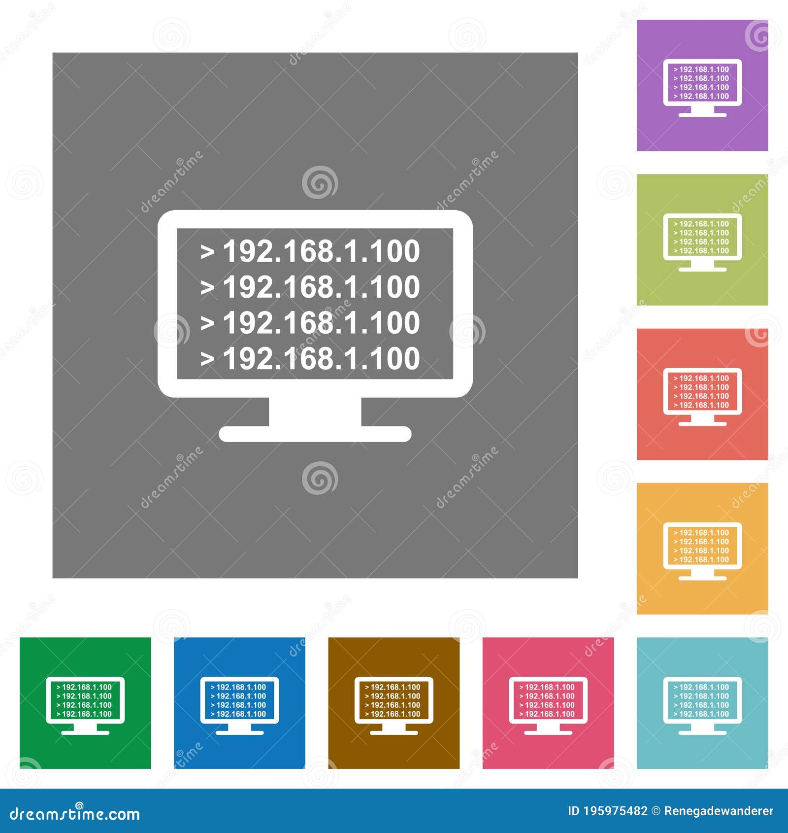 Ping Remote Computer Square Flat Icons Stock Vector - Illustration of ... Ping Remote Computer Square Flat Icons Stock Vector - Illustration of ...