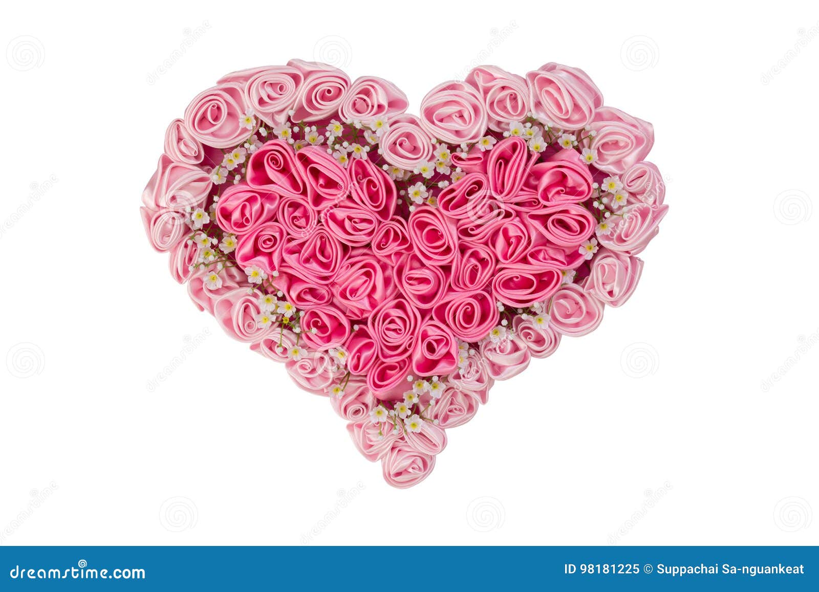 Ping Ribbon Heart Shape Isolated on White Background Stock Image ...