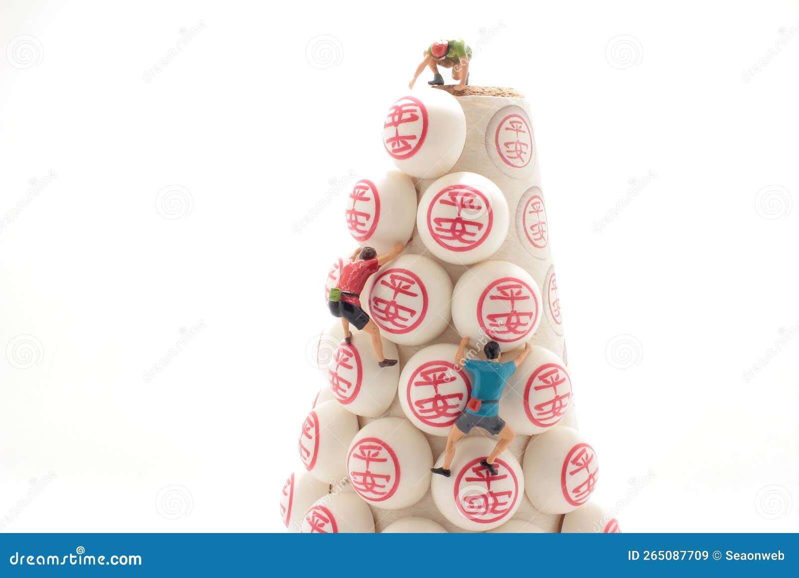 A Ping on Stamp in Chinese, Mini Figure Collect the Buns Stock Image ...