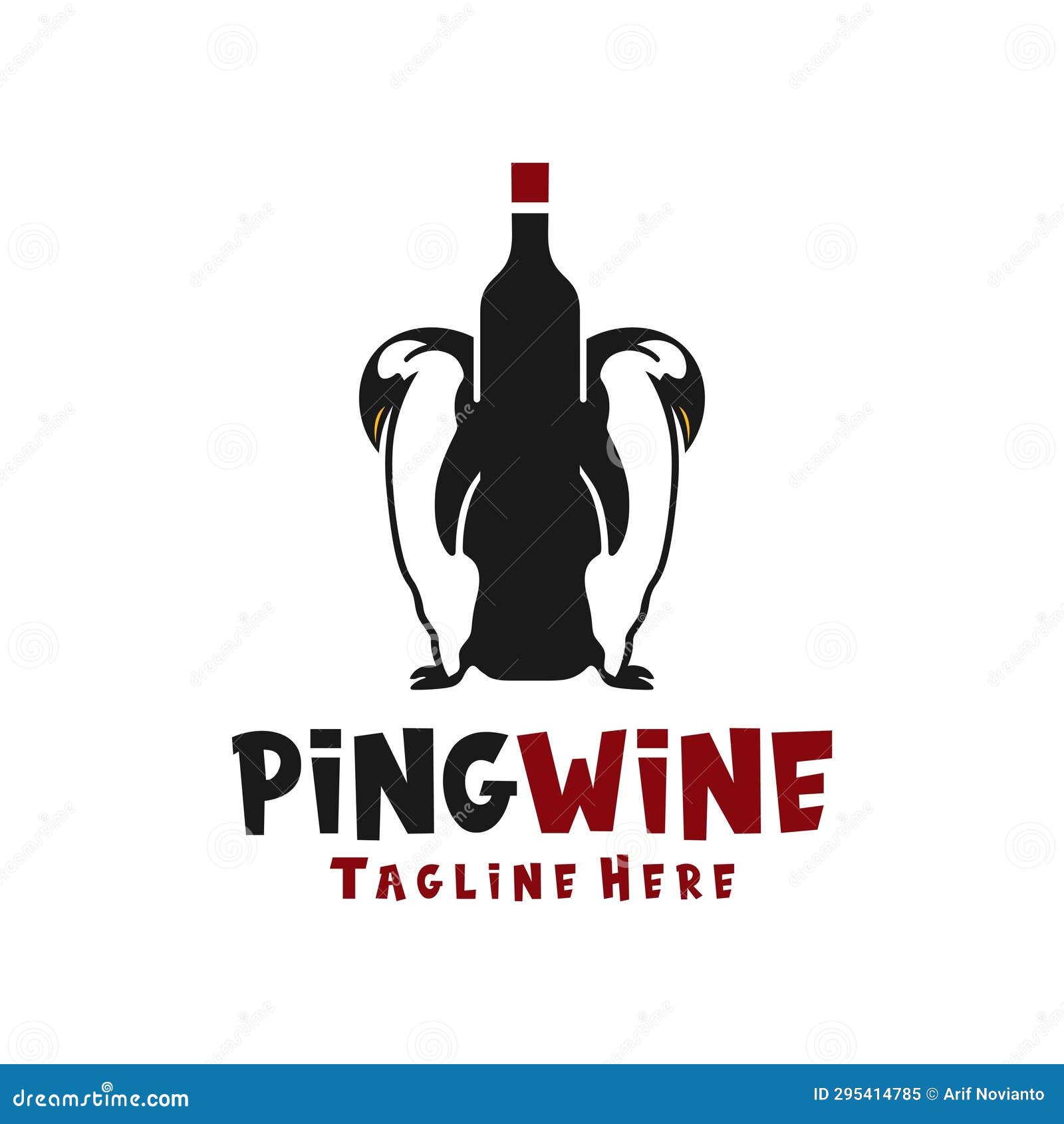 Ping Wine Vector Illustration Logo Stock Vector - Illustration of party ...