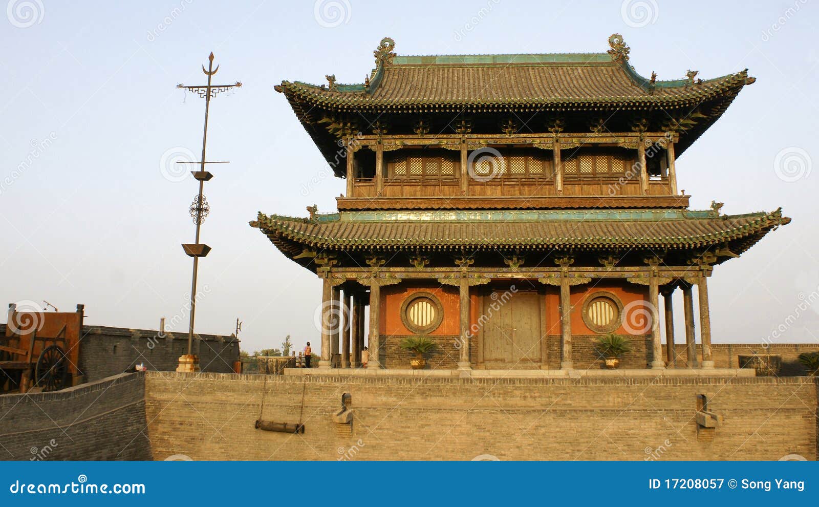 Pingao gatetower stock image. Image of shanxi, traditional - 17208057