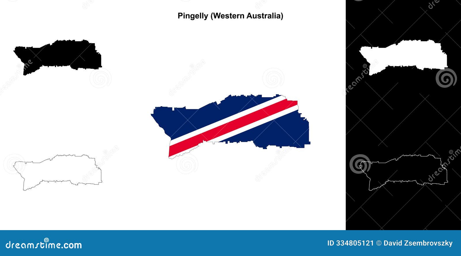 Pingelly outline map stock illustration. Illustration of blank - 334805121