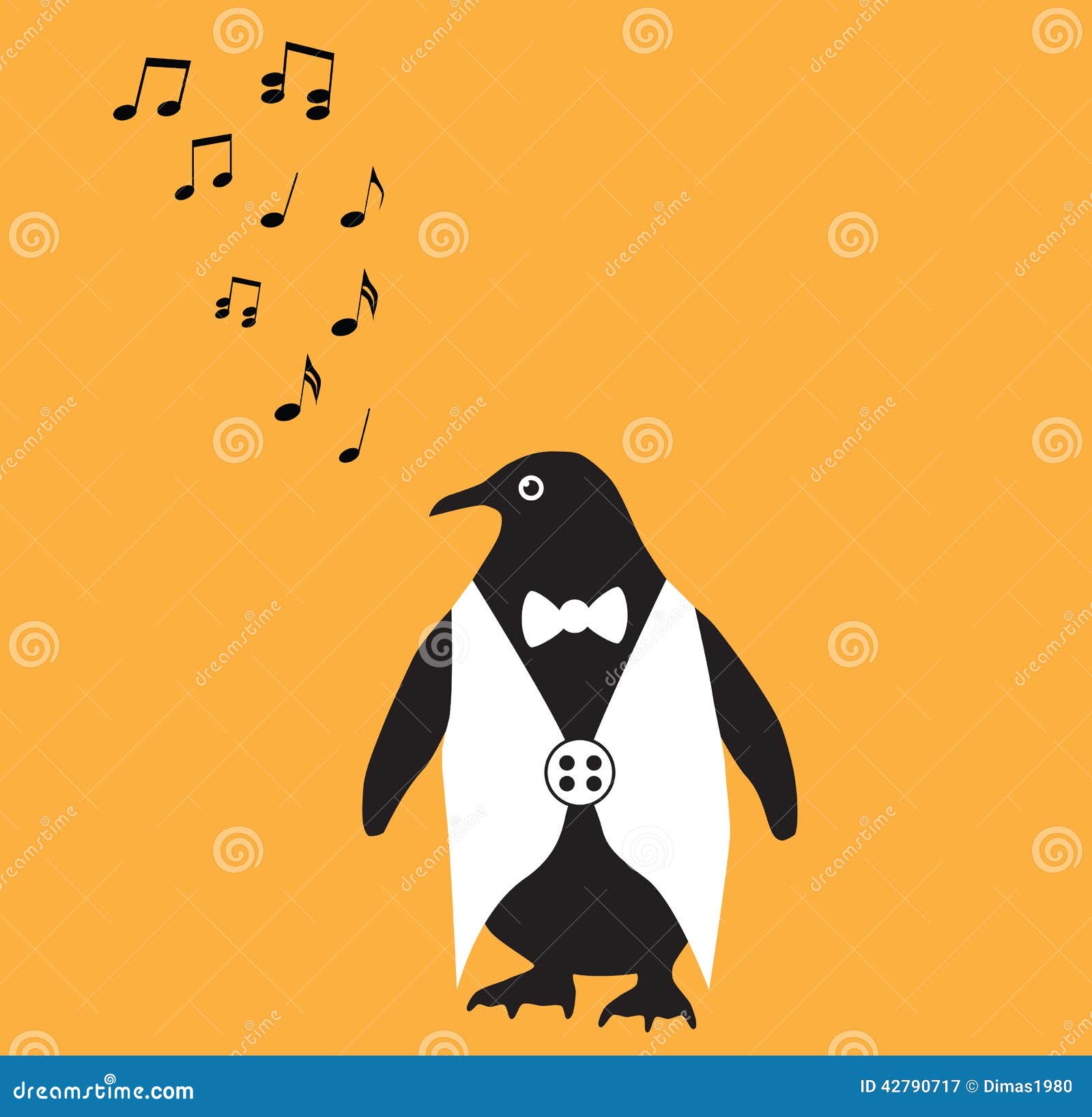 Pinguin2 stock vector. Illustration of singer, element - 42790717