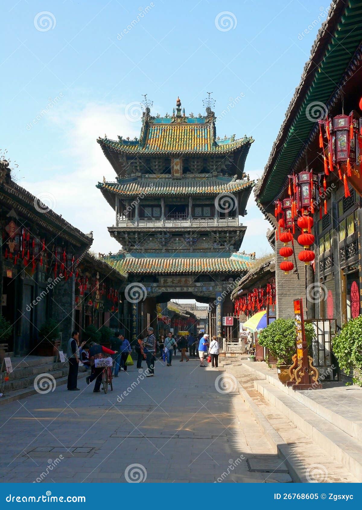 Pingyao Ancient City editorial image. Image of pedestrians - 26768605