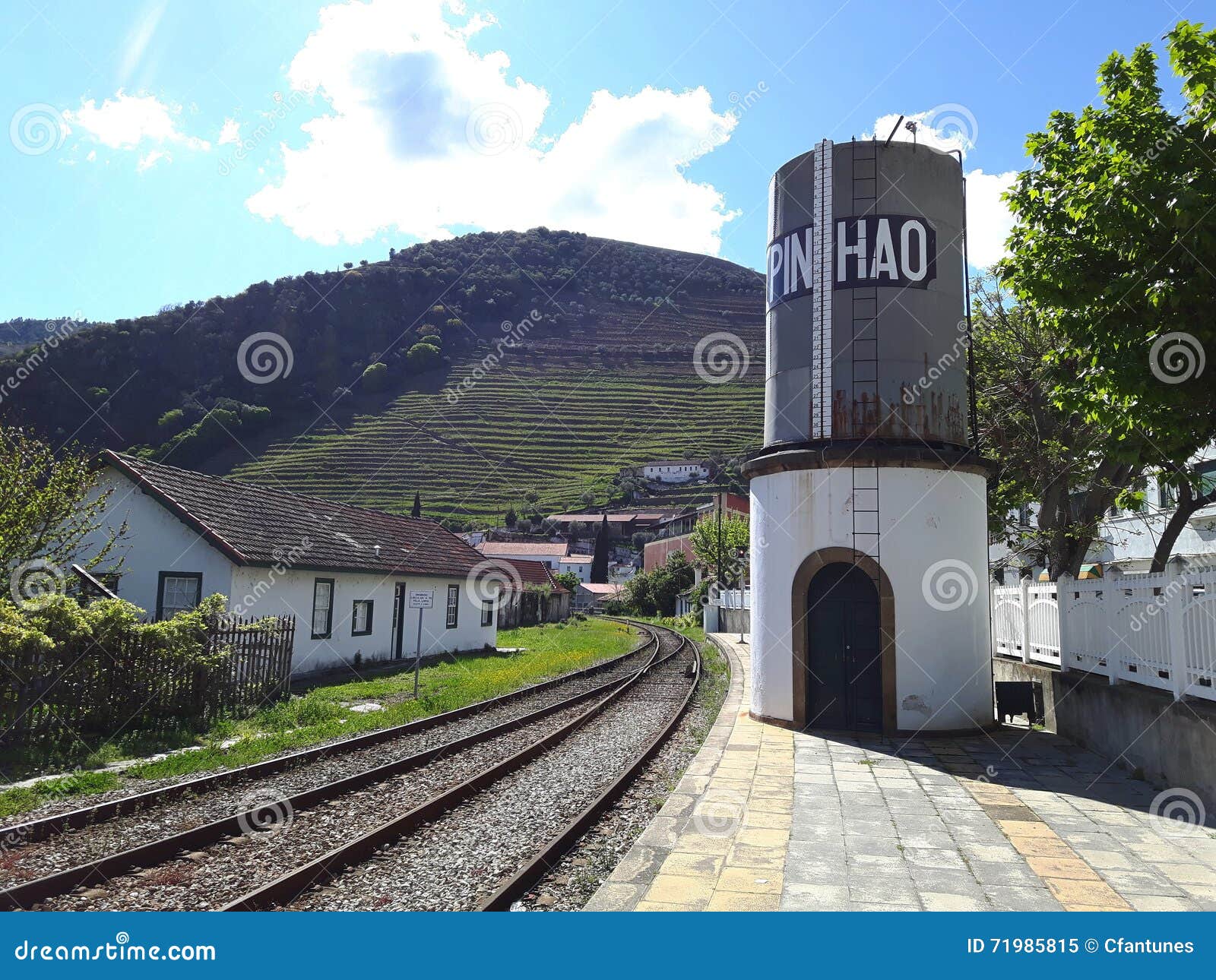 Pinhao train station stock image. Image of portugal, clouds - 71985815