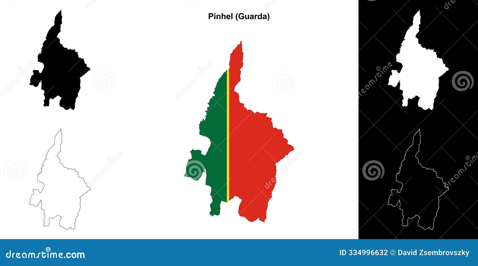 Pinhel outline map stock illustration. Illustration of territory ...