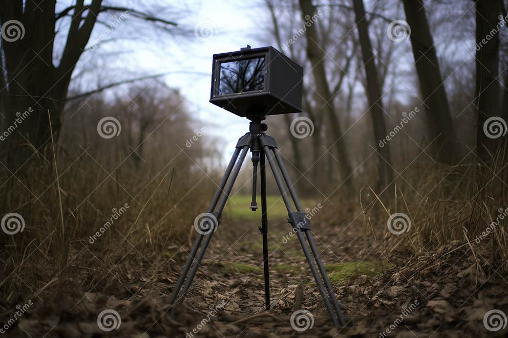 Pinhole Camera Assembled on Tripod in Nature Stock Photo - Image of ...