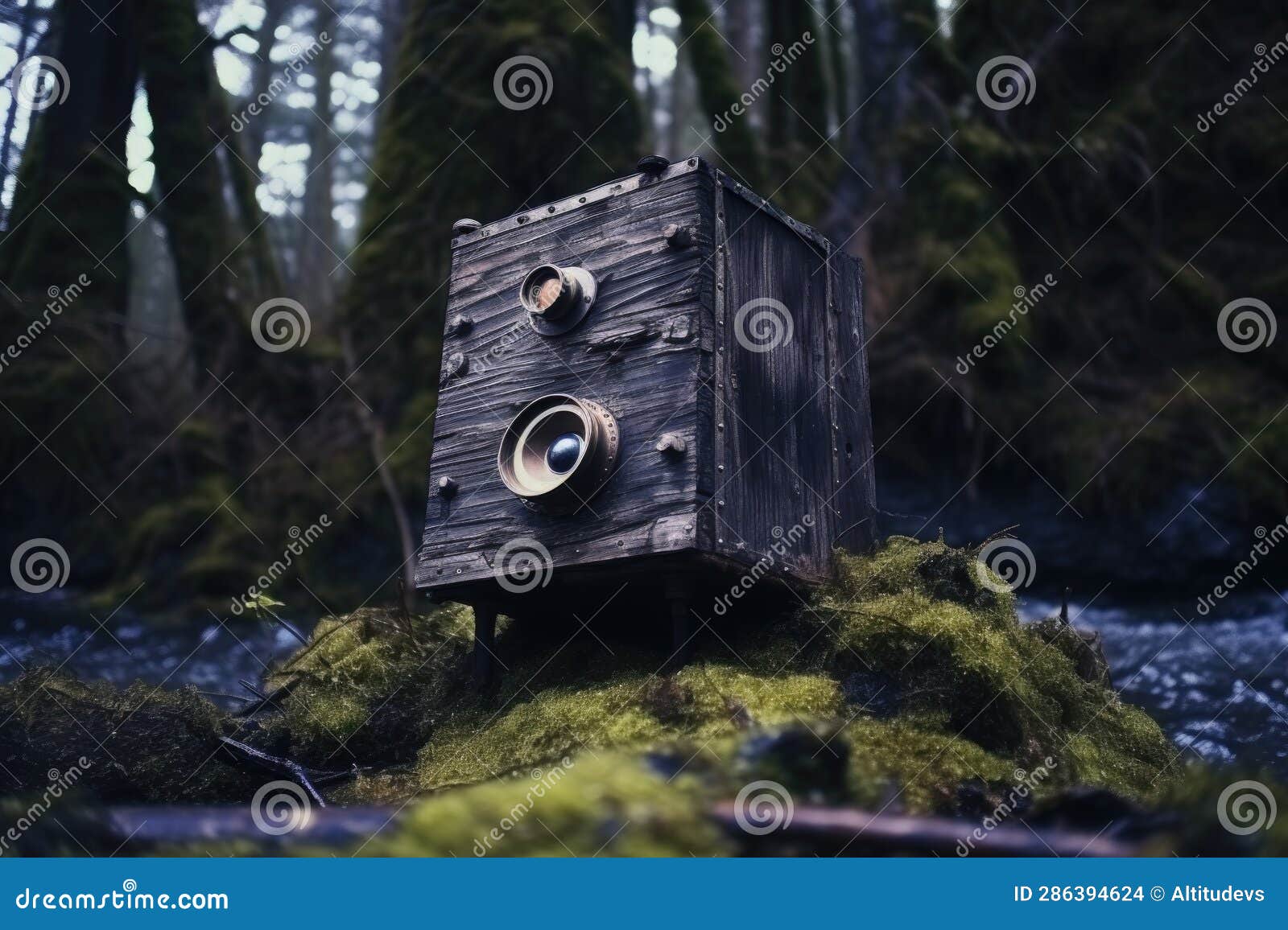 Pinhole Camera Placed among Natural Elements Stock Photo - Image of ...