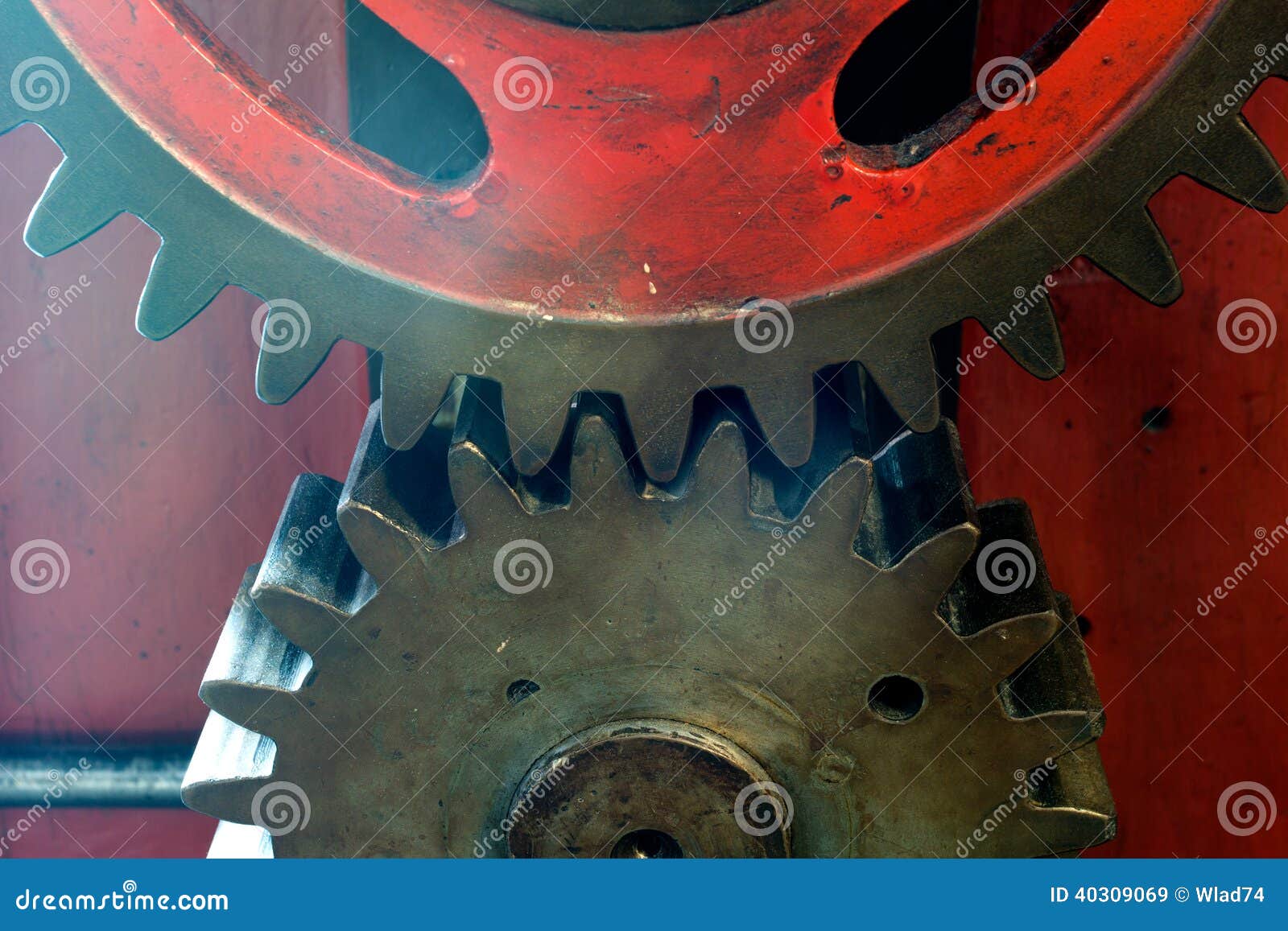 Pinion Gear of a Mechanical Machine Stock Image - Image of helical ...