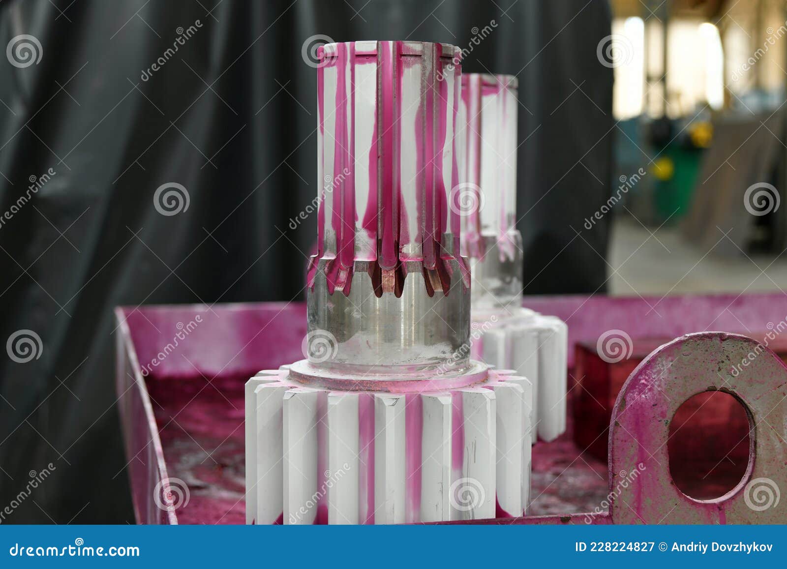 New Pinion Shaft After Fabrication On The Rack Stock Image ...