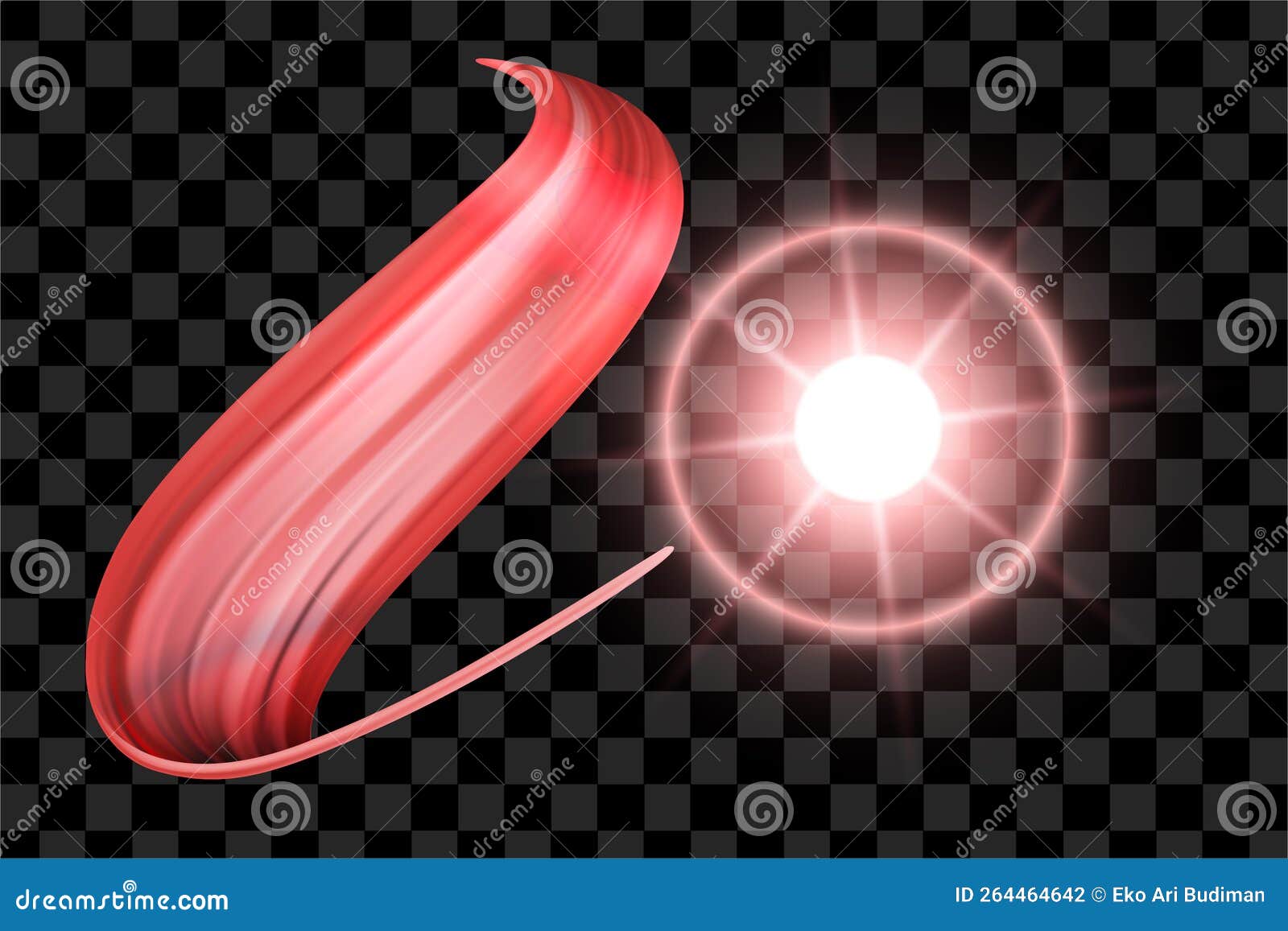 Set of Abstract Red Glow Shape Light with Neon Effect Isolated Stock ...