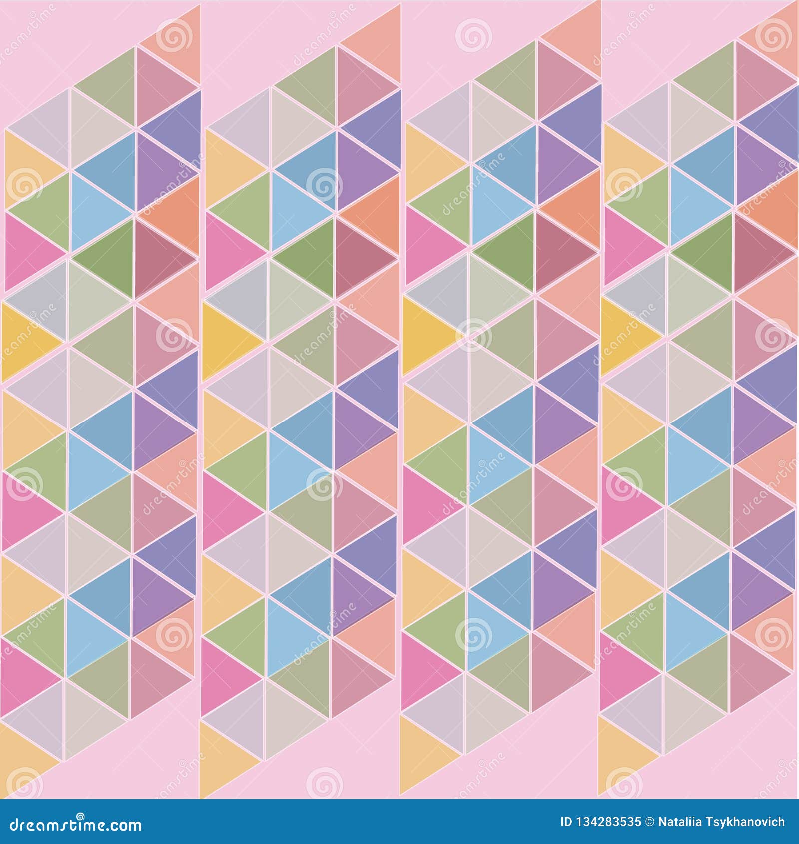 Pink Abstract Background of Colored Triangles Stock Vector ...