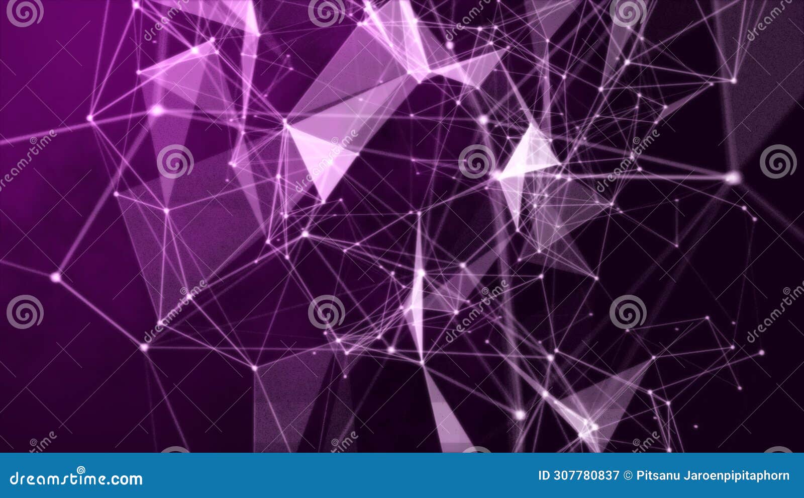 Pink Abstract Background Digital Connection Moving Dots and Lines ...