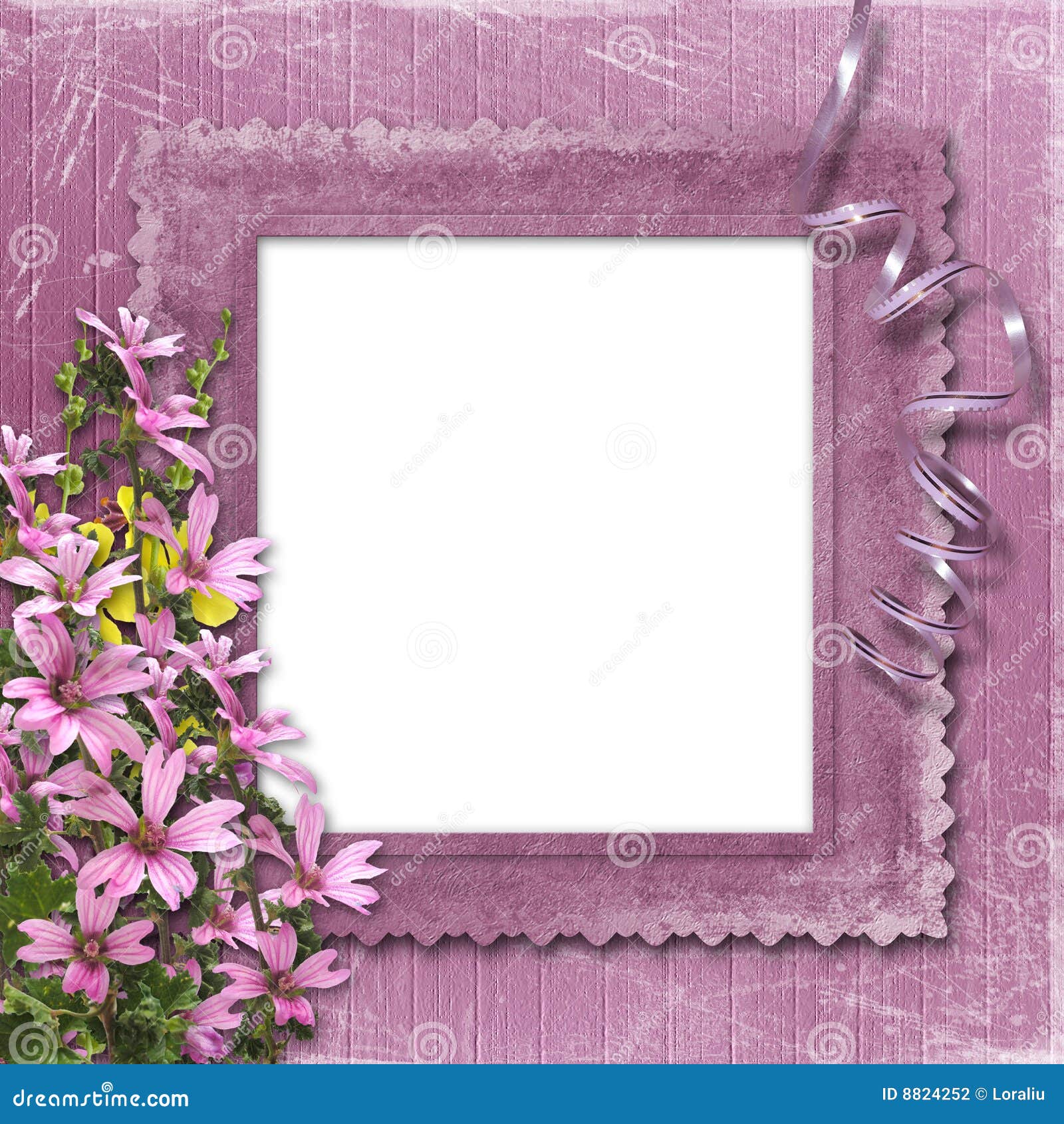 Pink Abstract Background with Frame Stock Illustration - Illustration ...