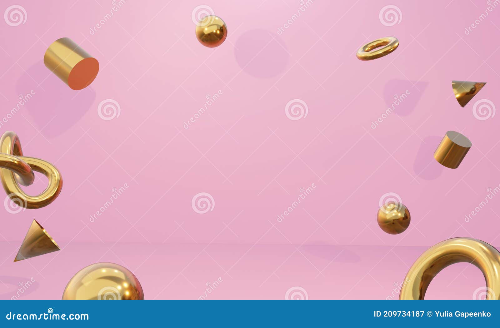 Pink Abstract Background with Metallic Color Gradient Geometric Shapes ...