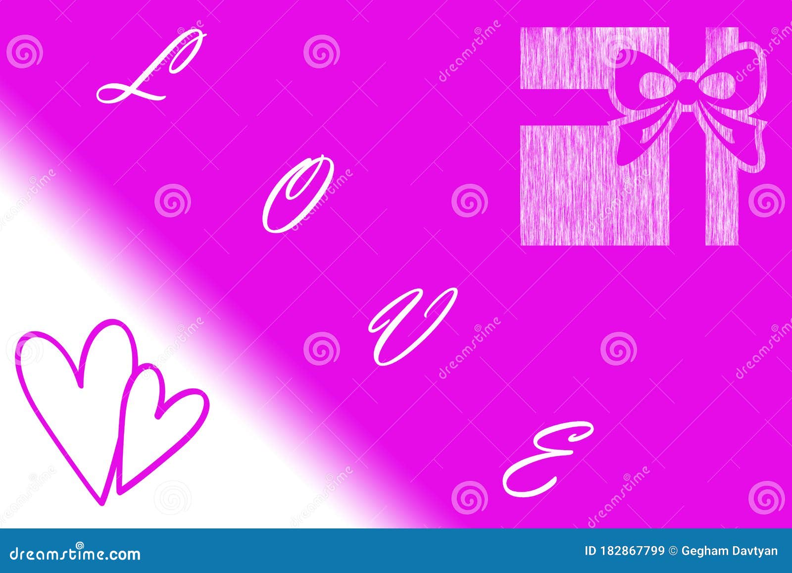 Pink Abstract Backgroung Written Love, Pink Abstract Banner Stock ...