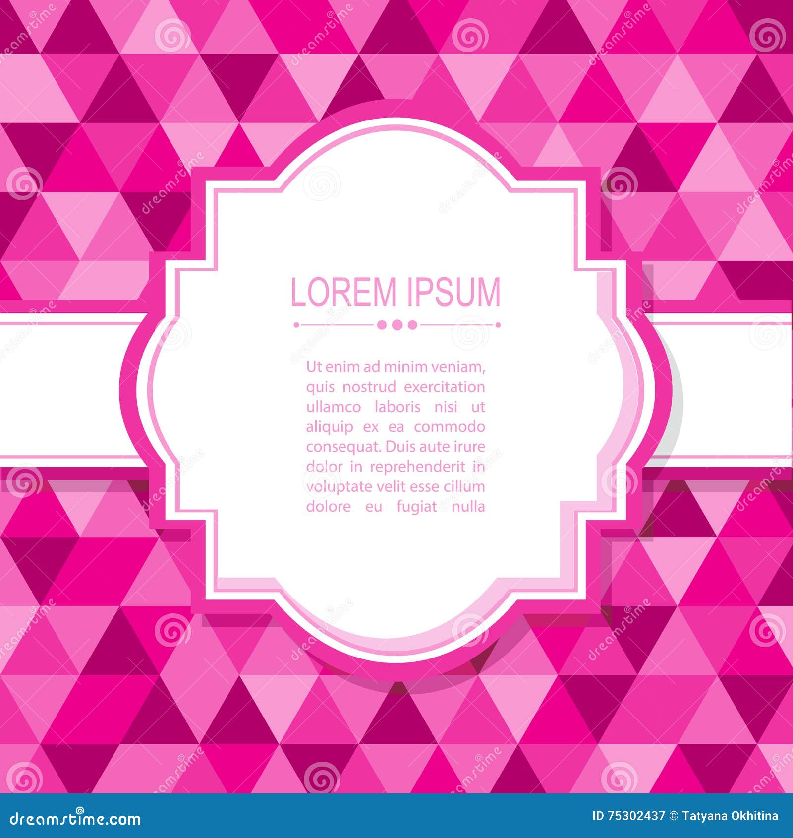 Pink abstract border stock vector. Illustration of border - 75302437