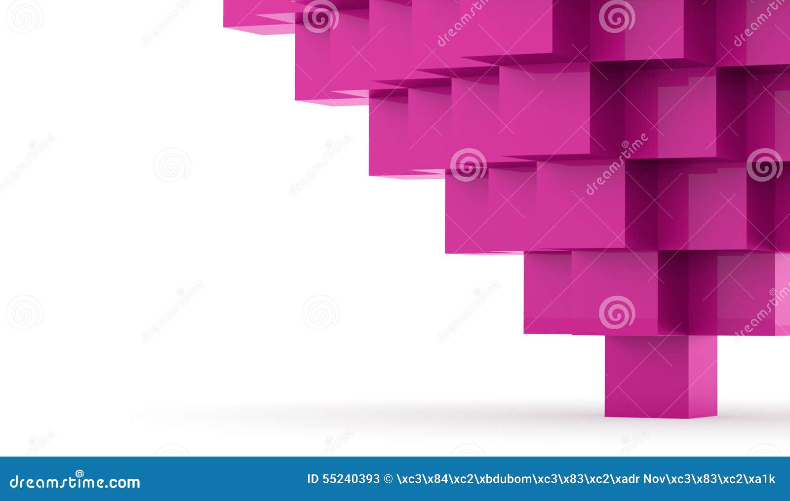 Pink Abstract Cubes Background Stock Illustration - Illustration of ...