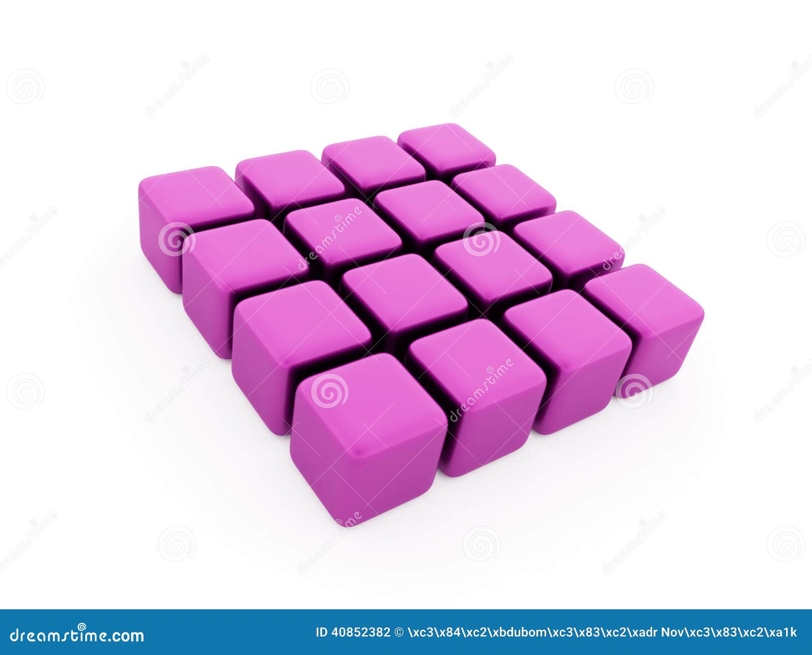 Pink Abstract Cubes Background Stock Illustration - Illustration of ...