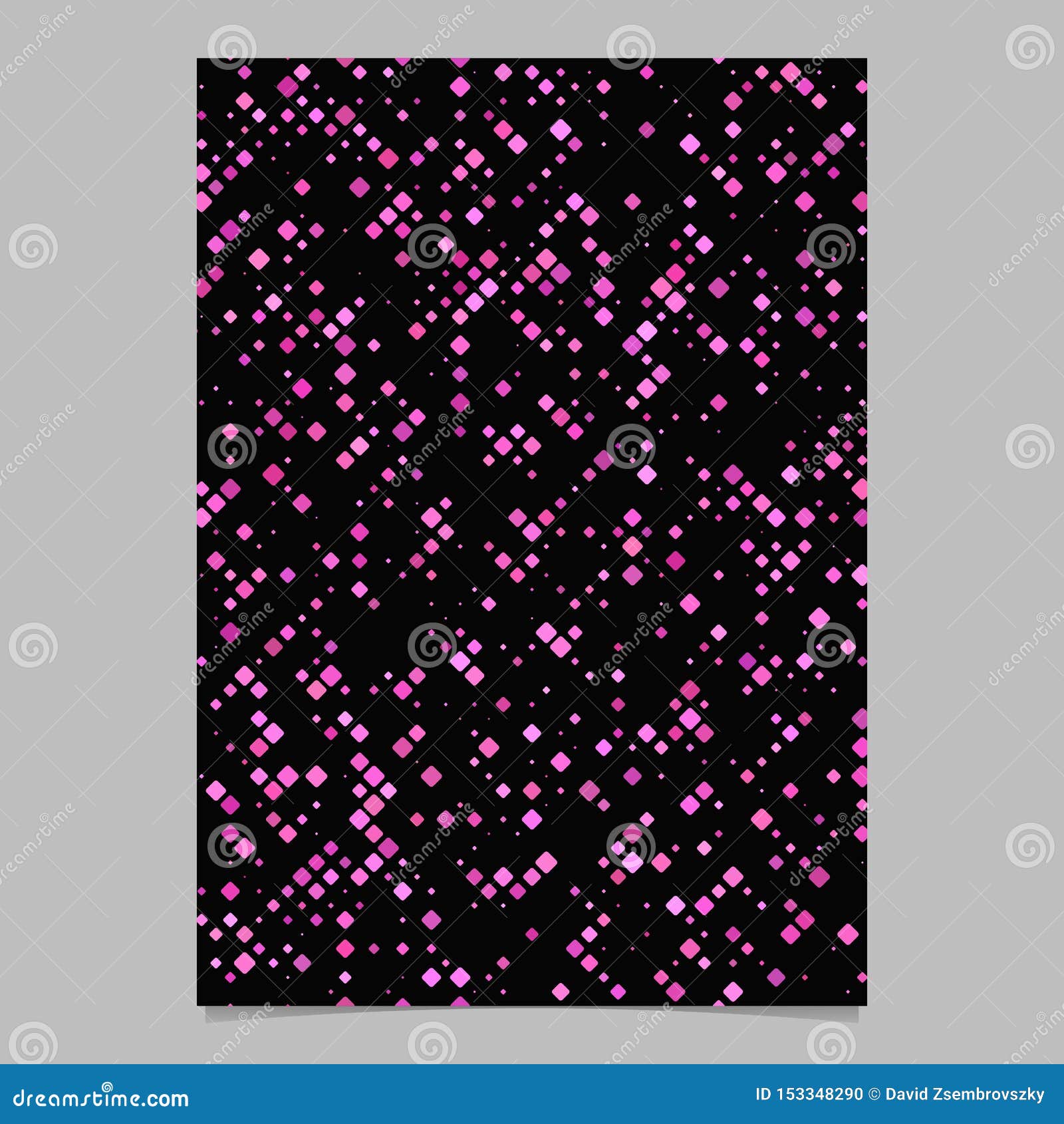 Pink Diagonal Square Pattern Flyer Template Background Stock Vector ...