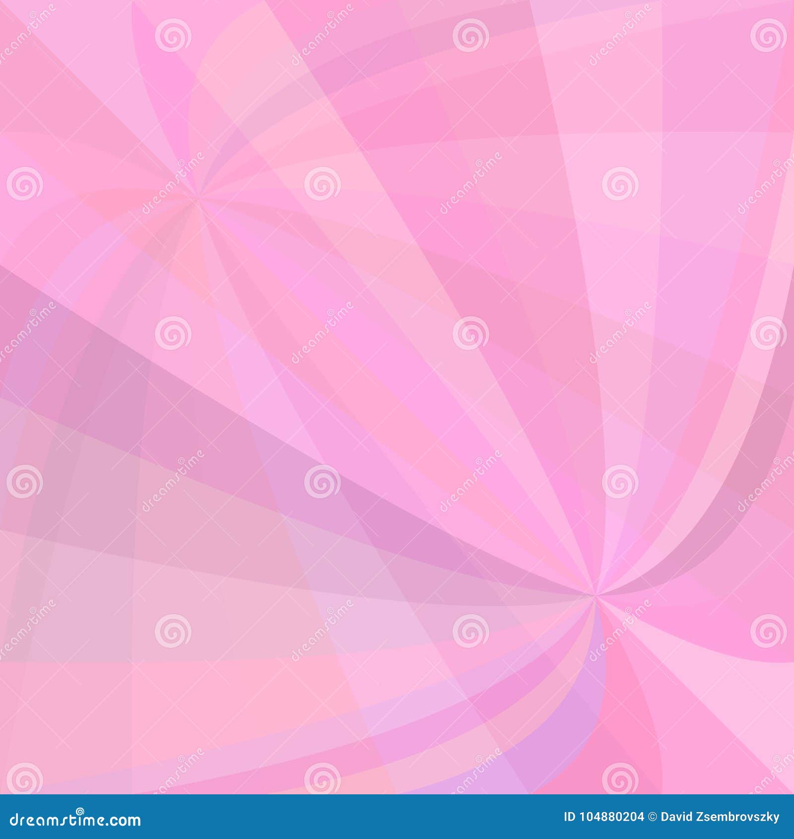 Pink Abstract Background - Vector Design from Curved Ray Stripes Stock ...