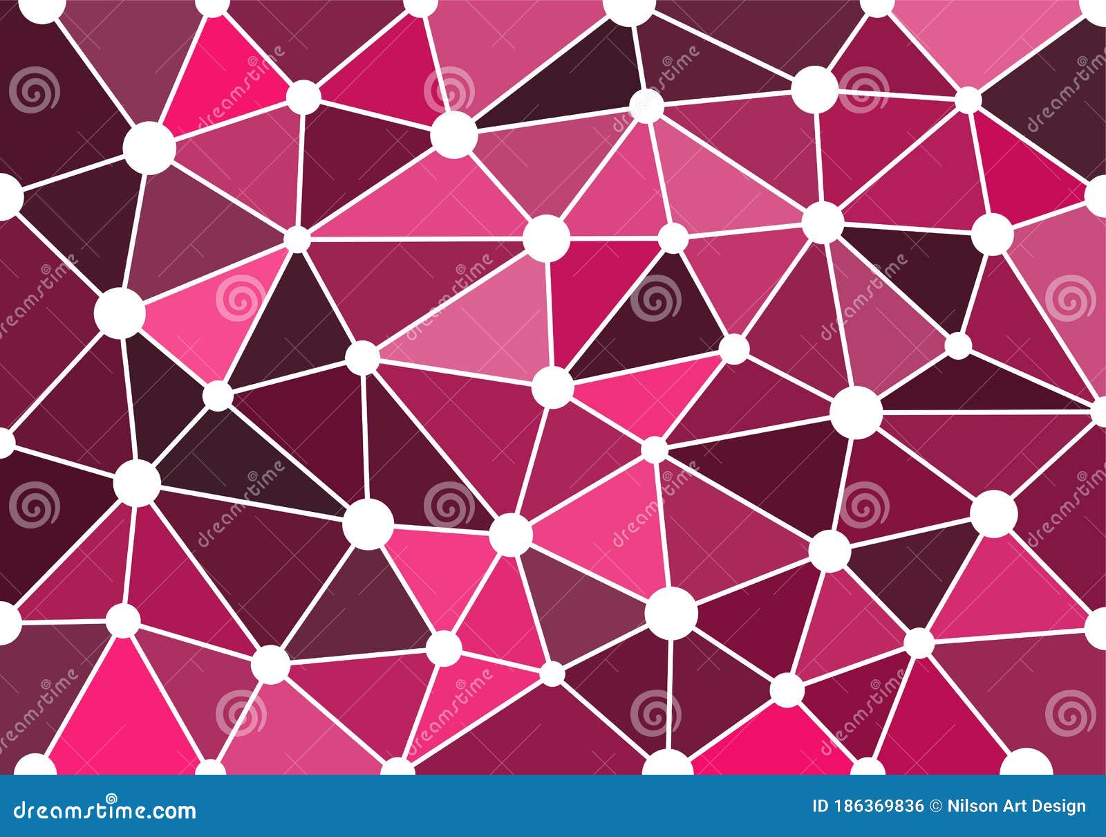 Pink Abstract Geometric Background with Triangles, Circles and Lines ...