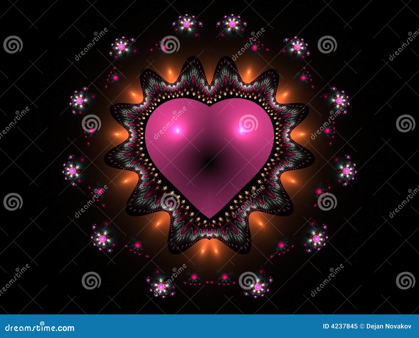 Pink abstract heart stock illustration. Illustration of decoration ...