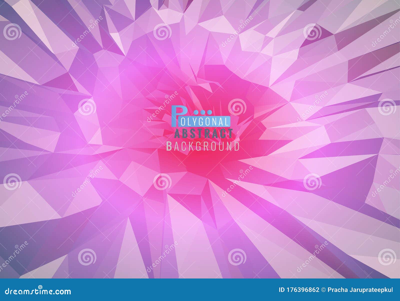 Pink abstract polygonal BG stock vector. Illustration of layout - 176396862