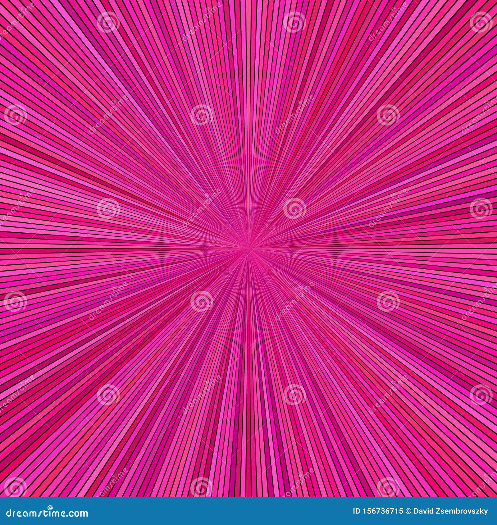 Pink Abstract Psychedelic Starburst Stripe Background Stock Vector