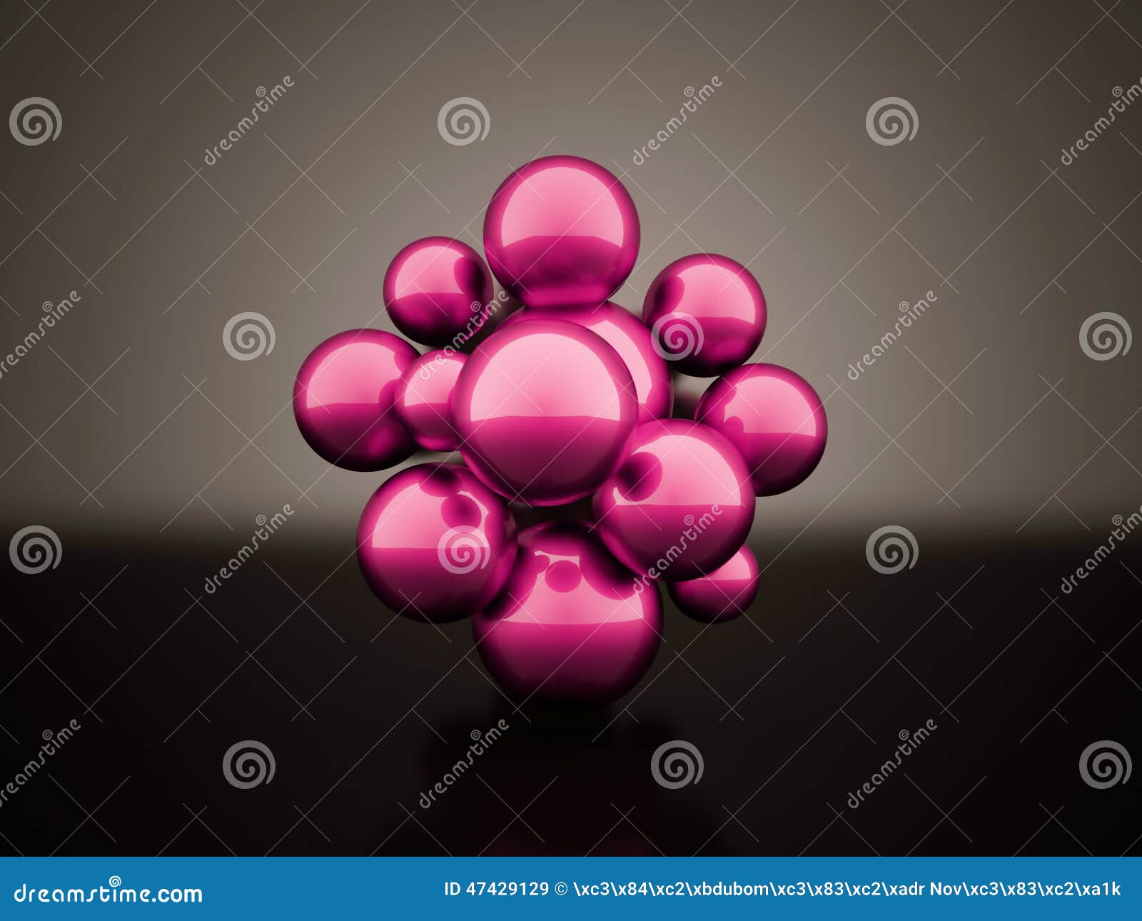 Pink Abstract Sphere Concept Background Stock Illustration ...