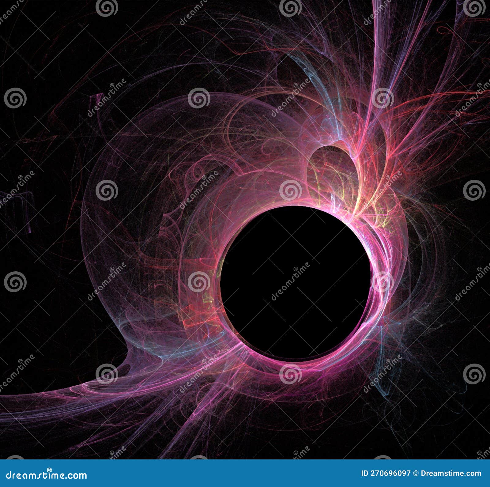 Pink Abstract Spherical Linear Pattern on Black Background, Wallpaper ...