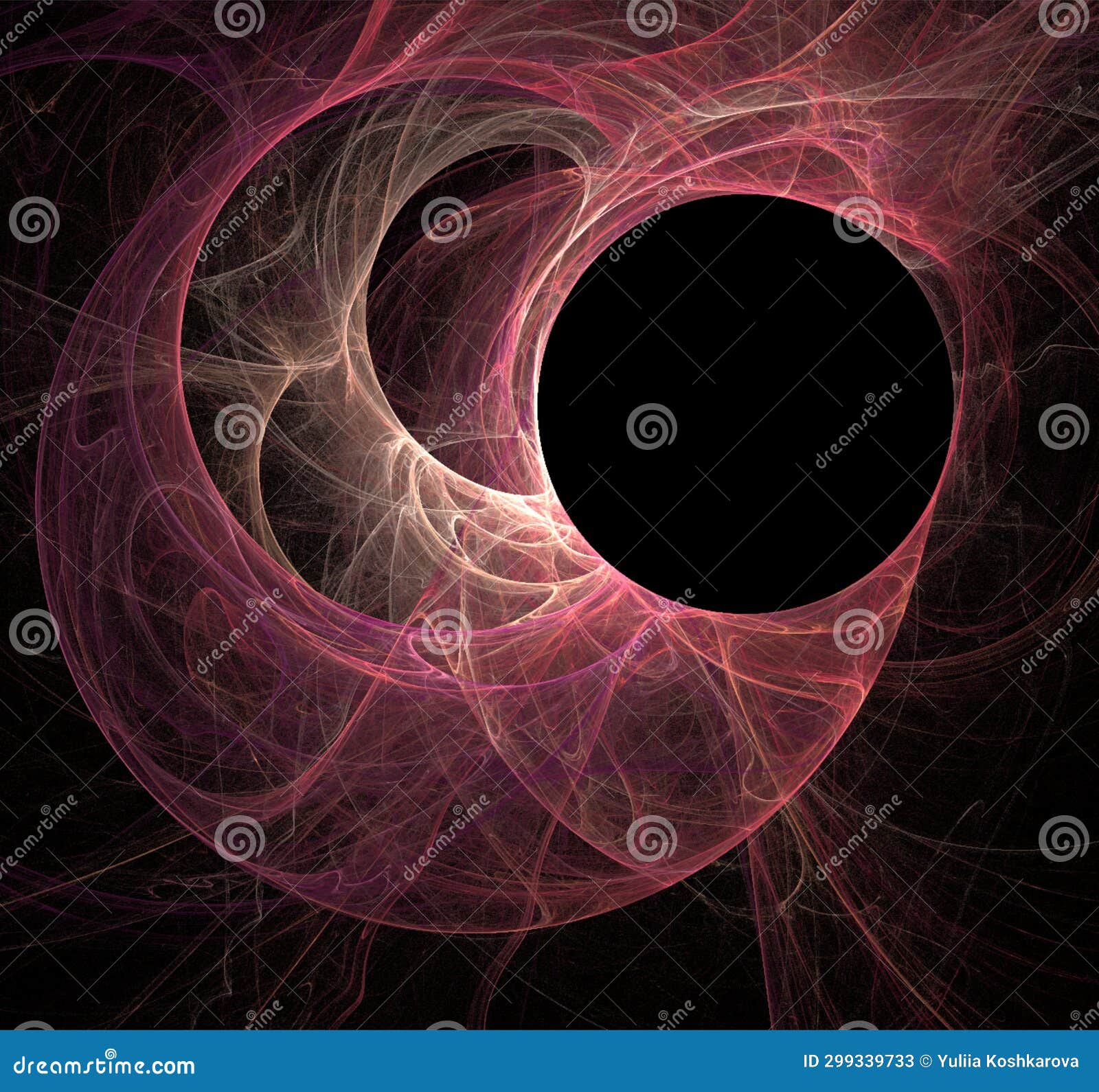 Pink Abstract Spherical Linear Pattern on Black Background, Wallpaper ...