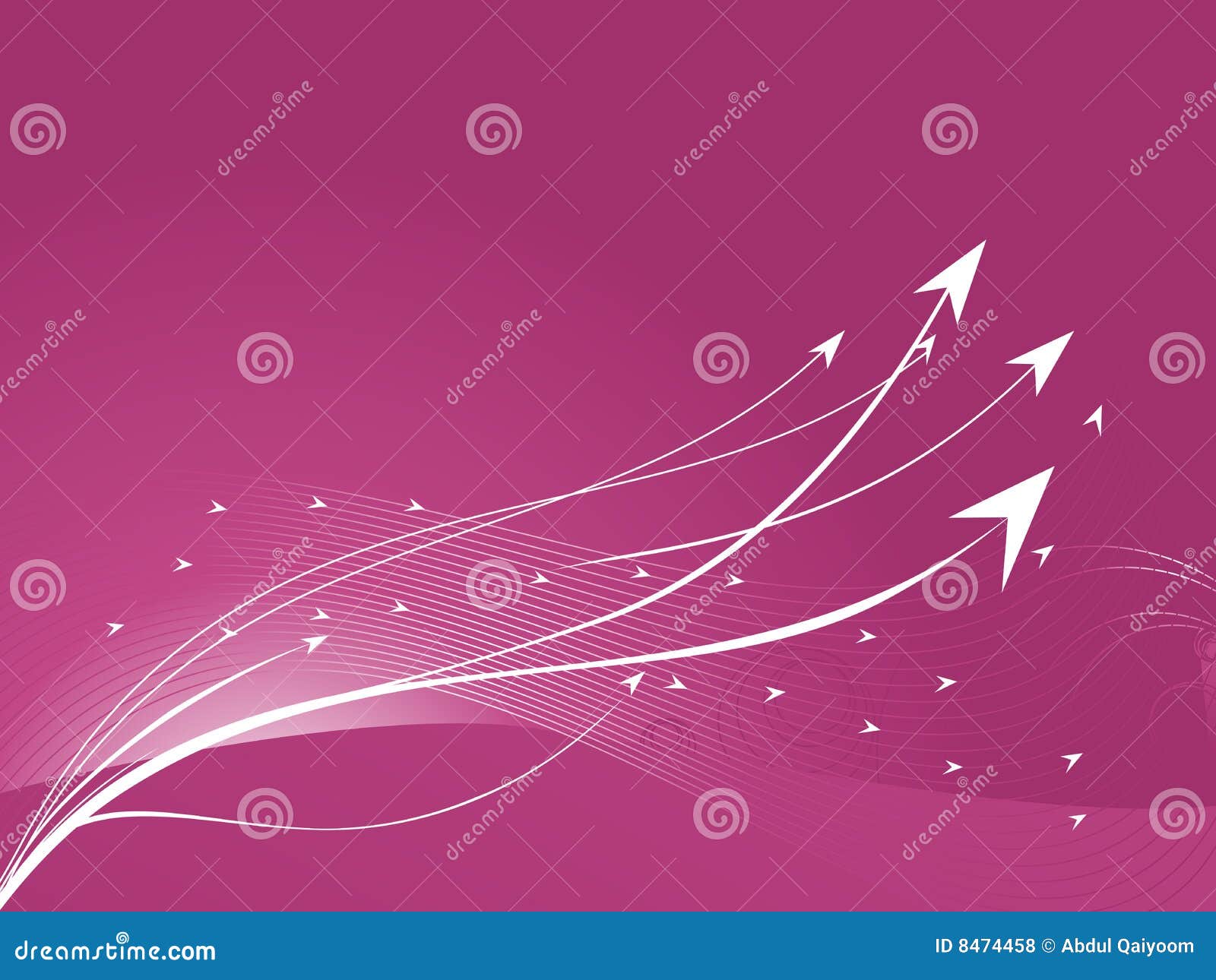Pink Abstract Statistics Arrow and Wave Stock Illustration ...