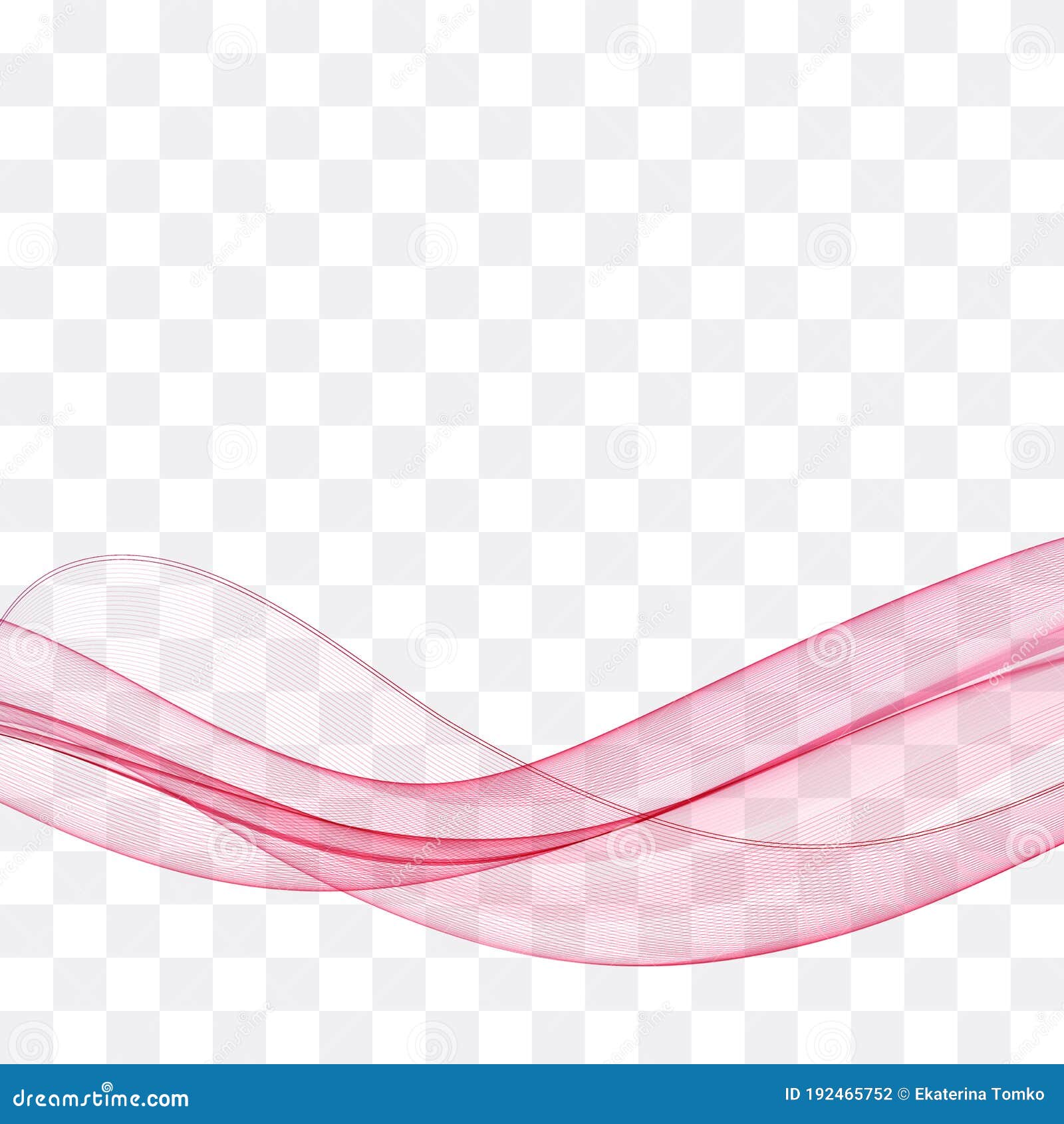 Pink Abstract Wave Isolated on White Background. Advertising Layout ...