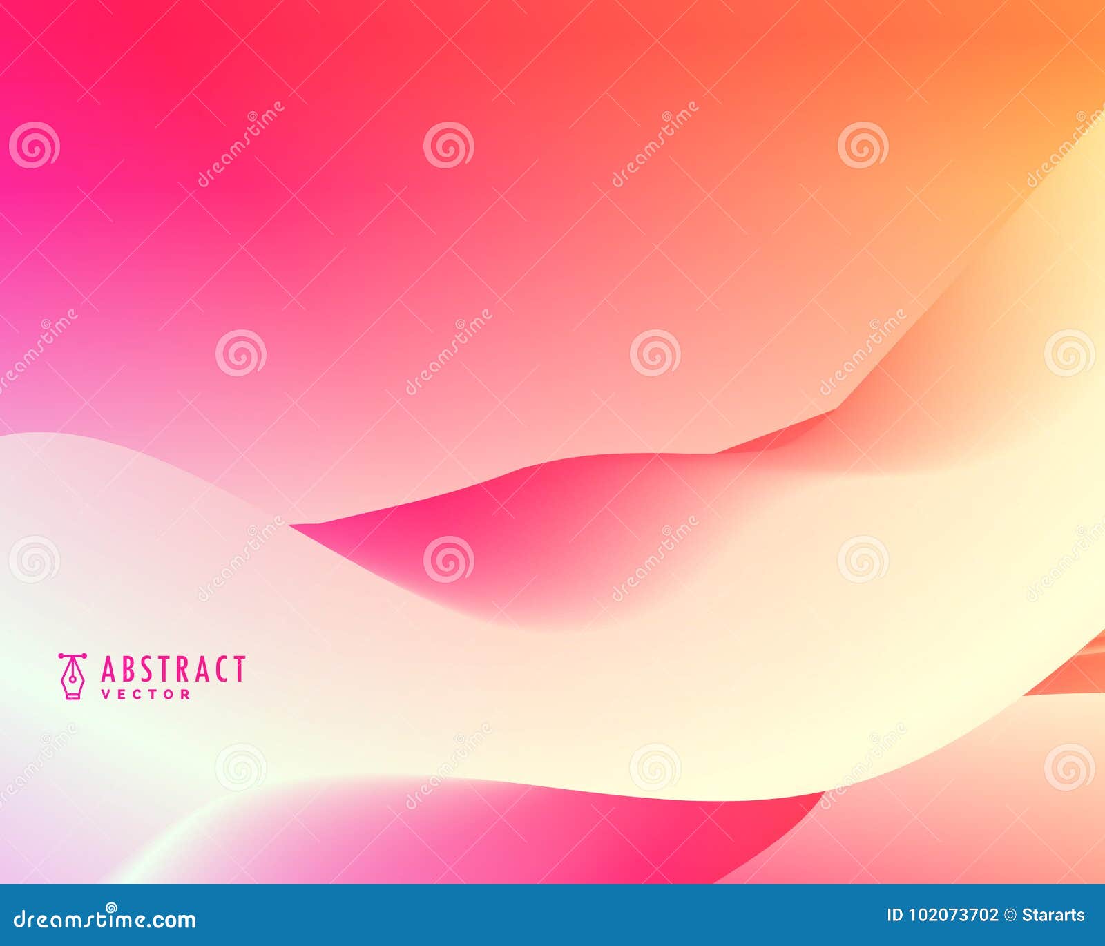 Pink Abstract Wavy Background Design Stock Vector - Illustration of ...