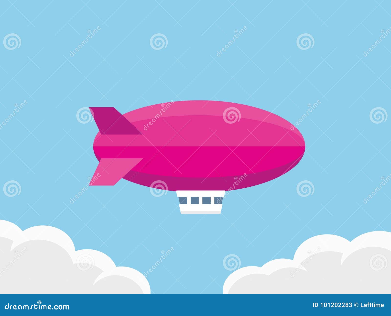 Airship Vector Illustration Stock Vector - Illustration of dirigible ...