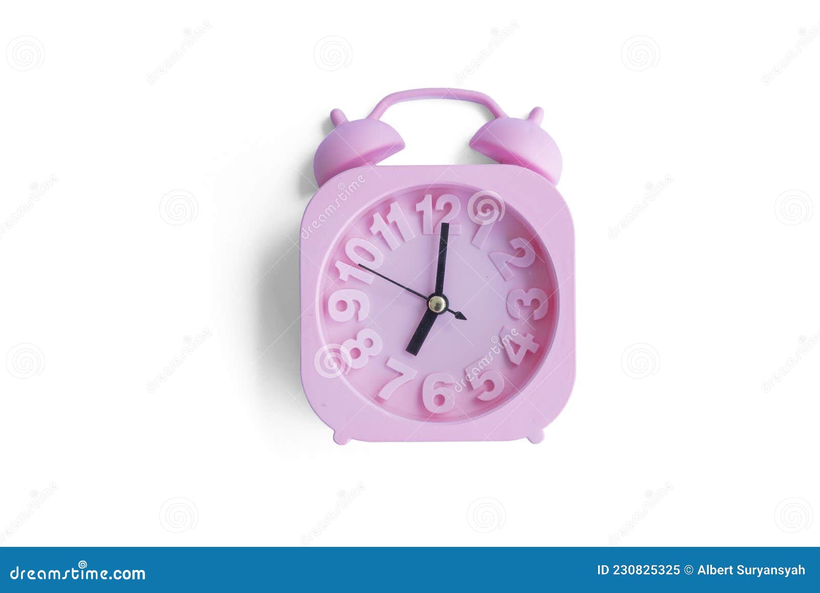 Pink Alarm Clock Isolated on a Transparent Background Stock Image ...
