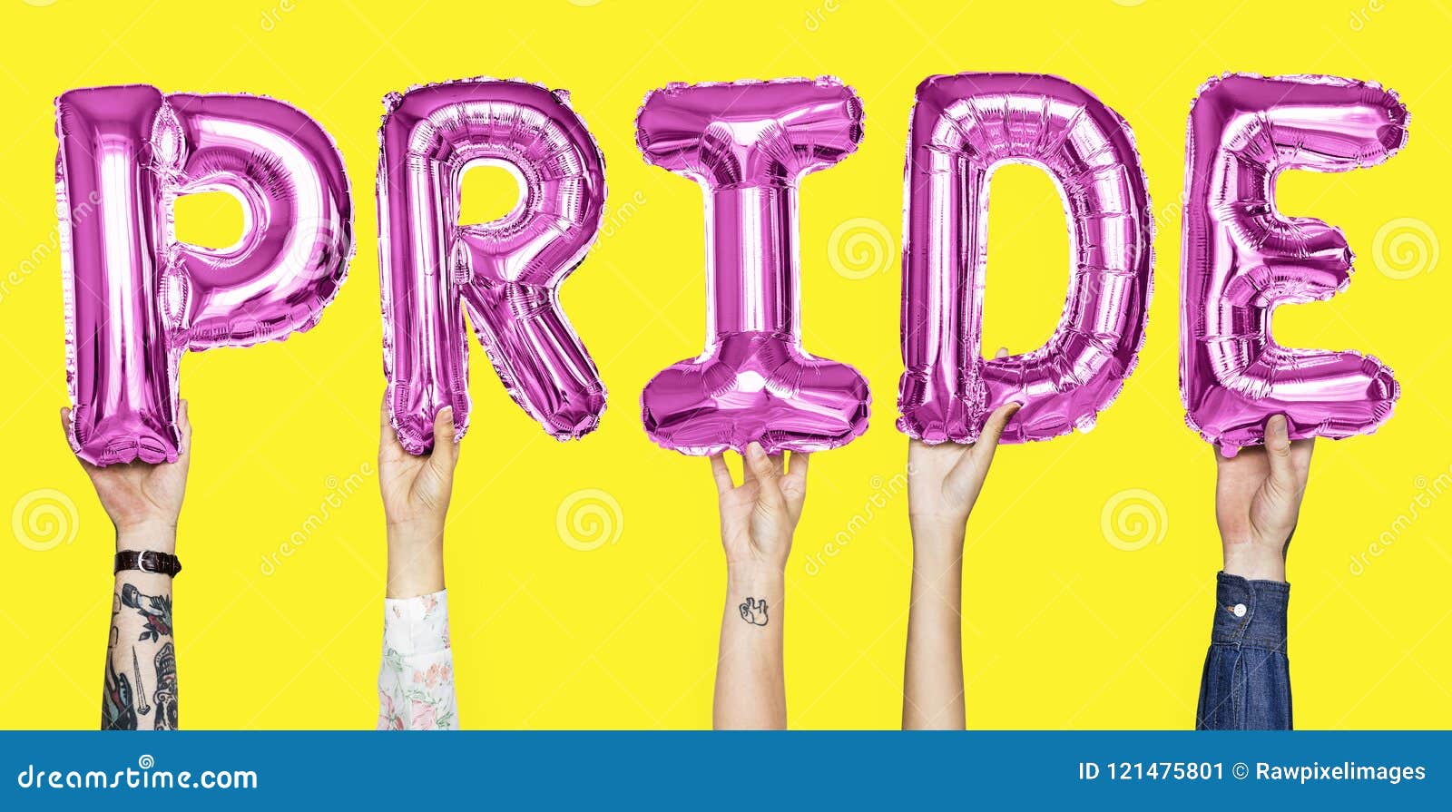 Pink Alphabet Balloons Forming the Word Pride Stock Image - Image of ...