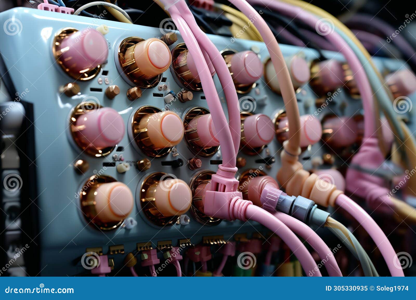 Pink Analog Control Panel in the Command Center, Devices for Industrial ...